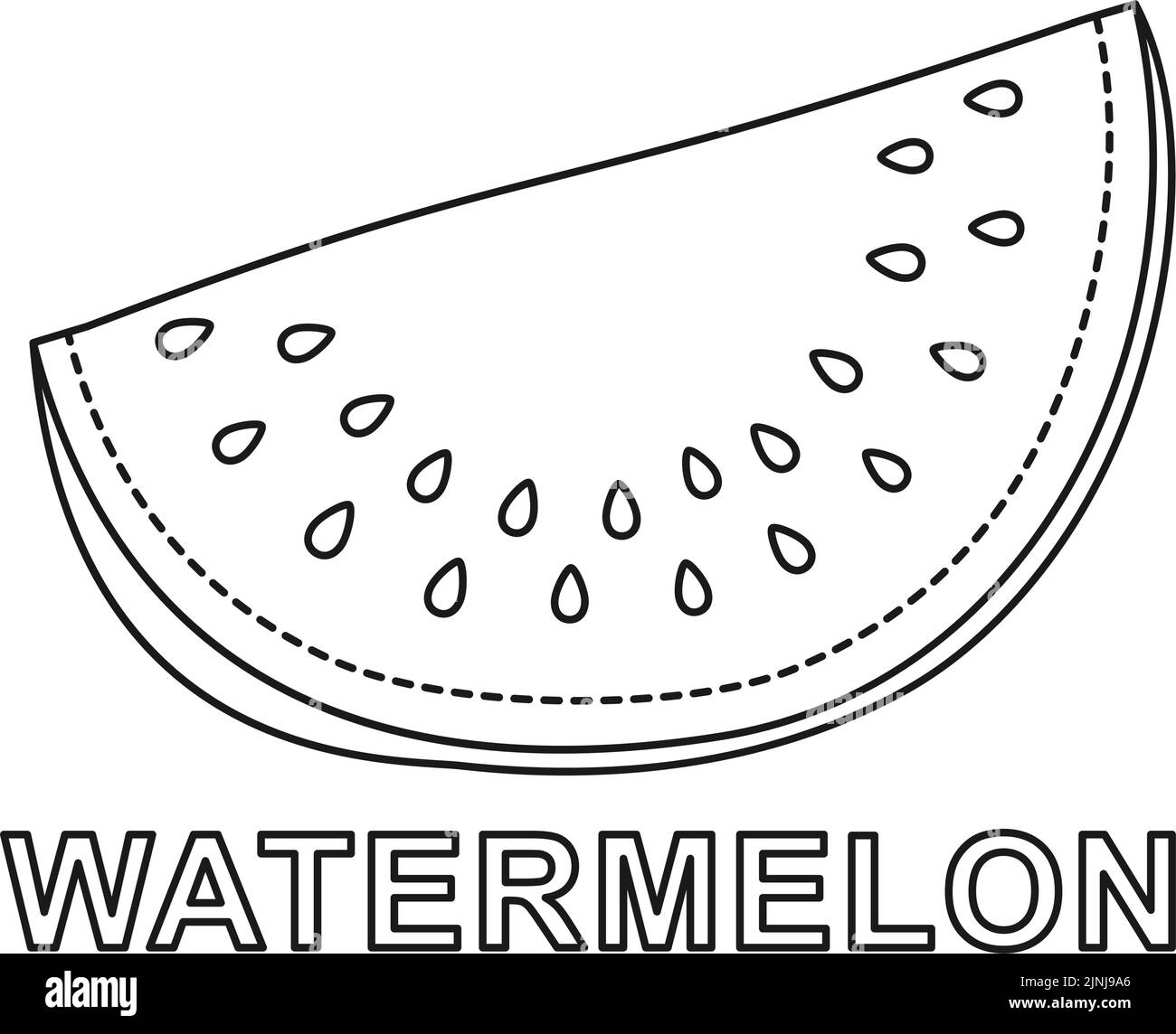 Fetta di anguria disegno da colorare immagini e fotografie stock ad ...