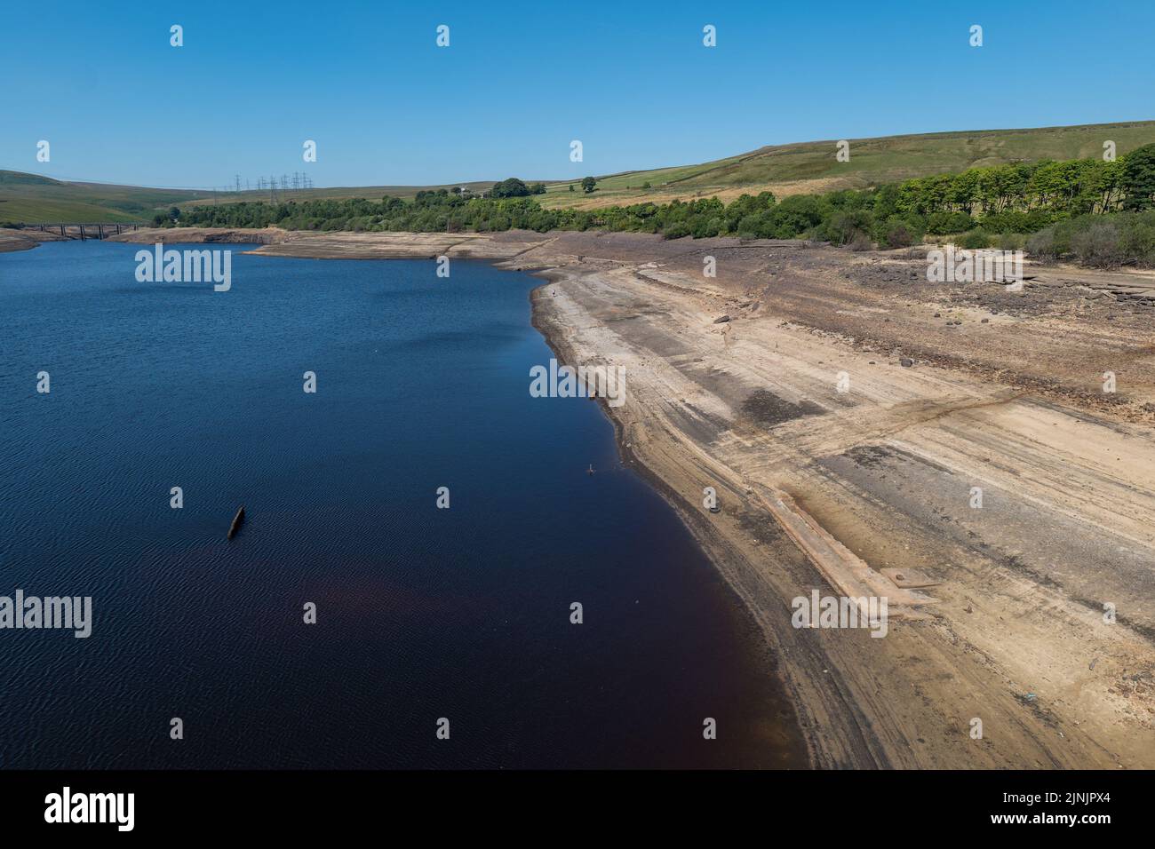 Il bacino idrico di Baitings, vicino a Ripponden, nello Yorkshire ...