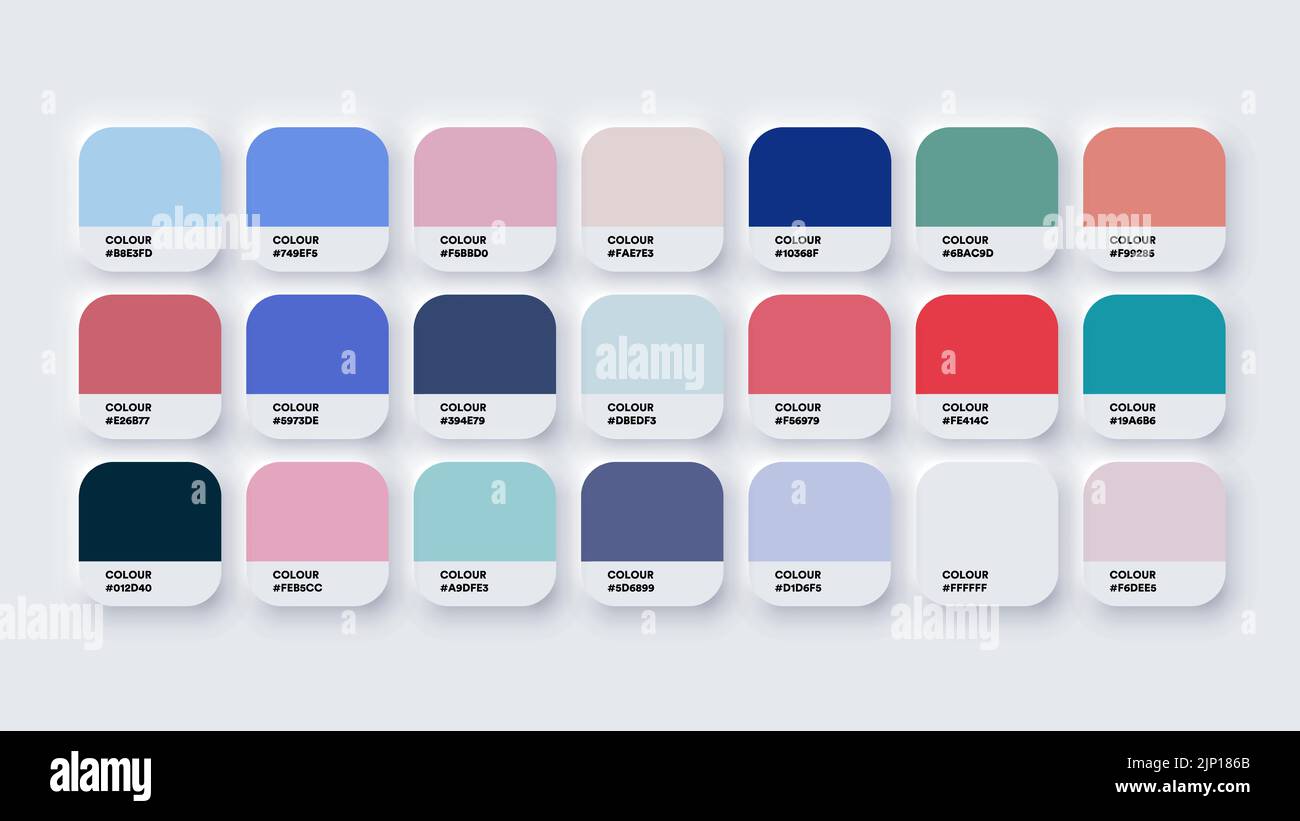 Esempi di ispirazione del catalogo colori pastello in RGB Immagine e ...