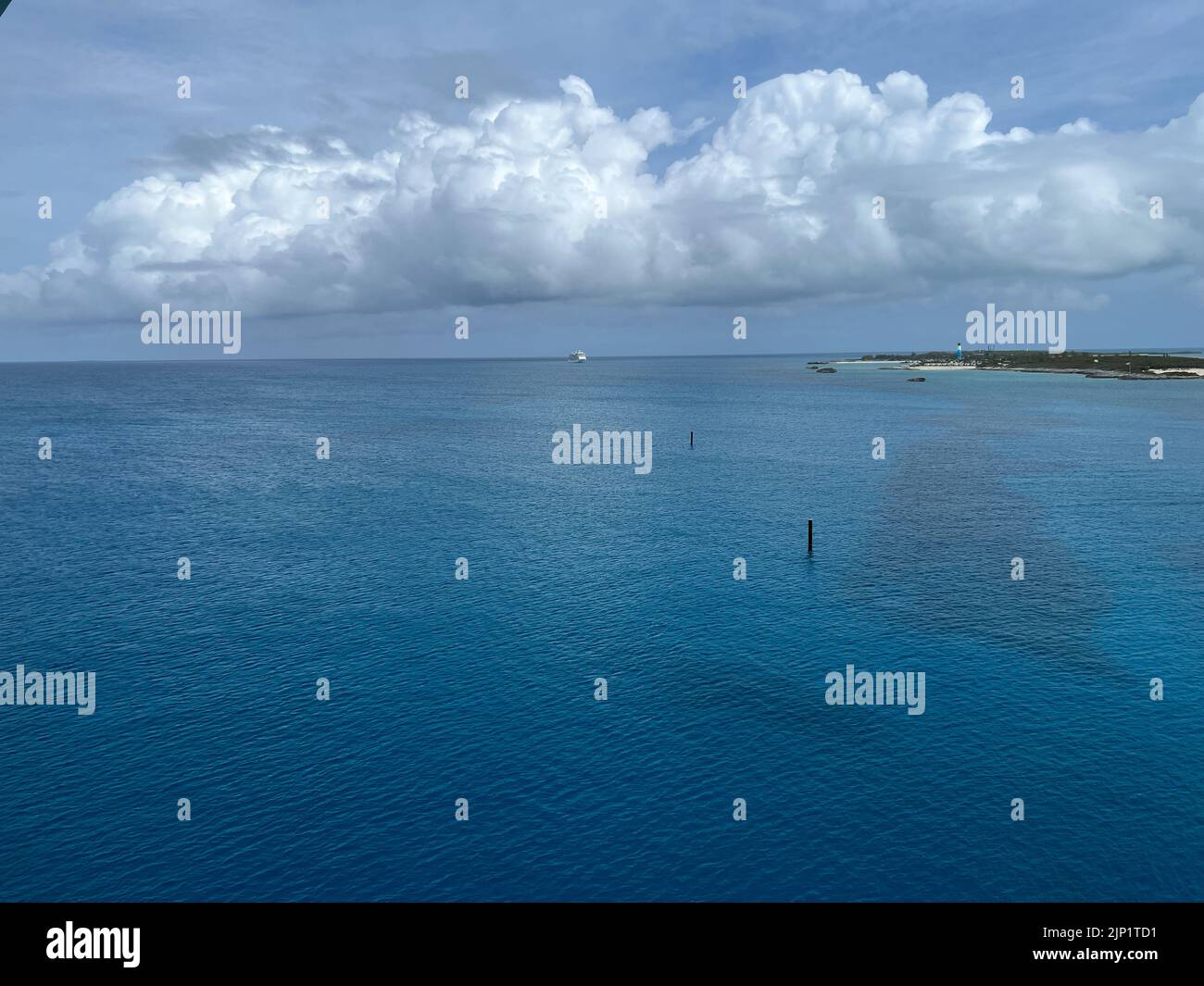 Coco Cay, Bahamas - 13 febbraio 2022: Una vista aerea di Coco Cay una ...