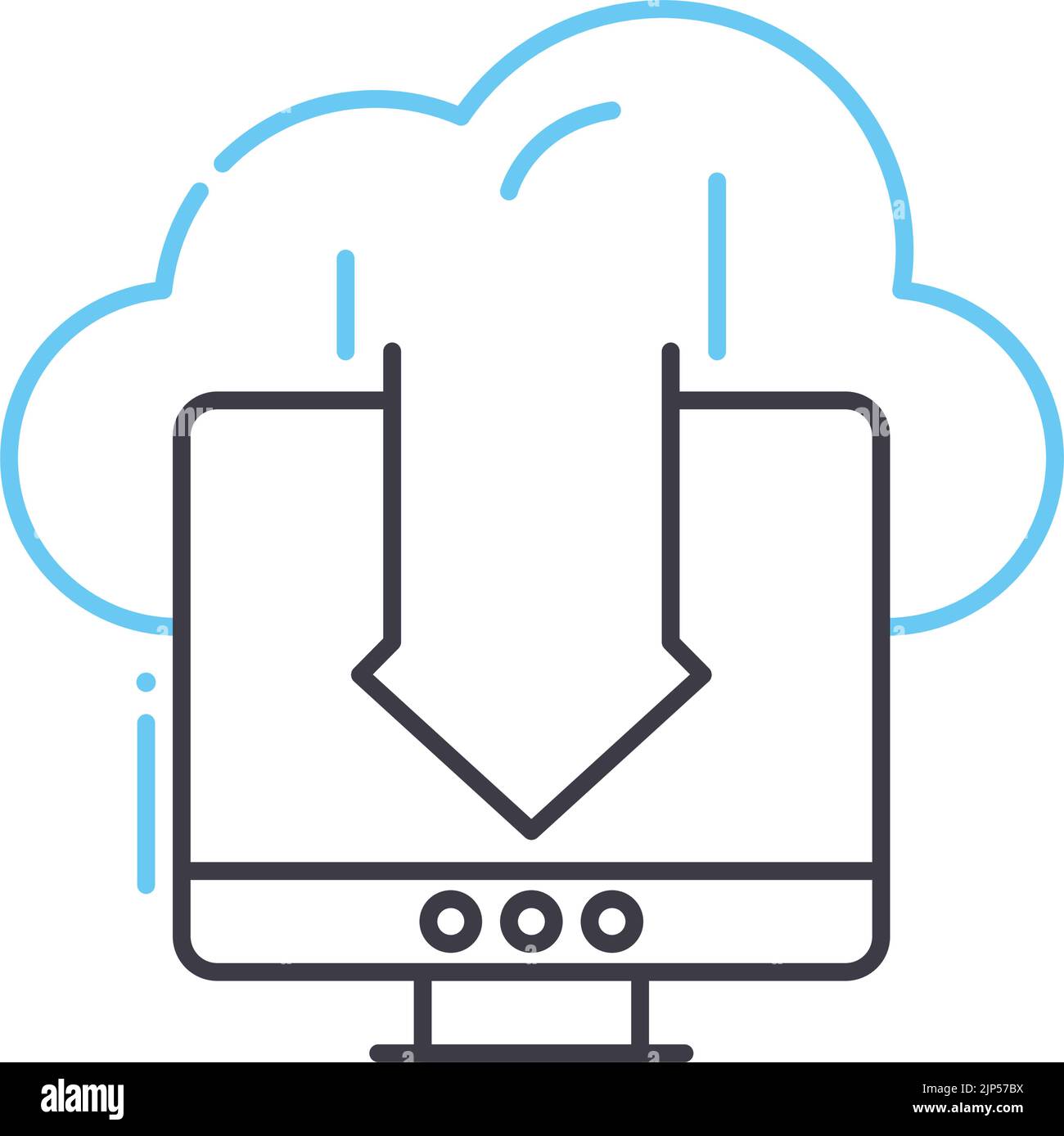 icona della linea del pannello di controllo dati, simbolo di contorno ...
