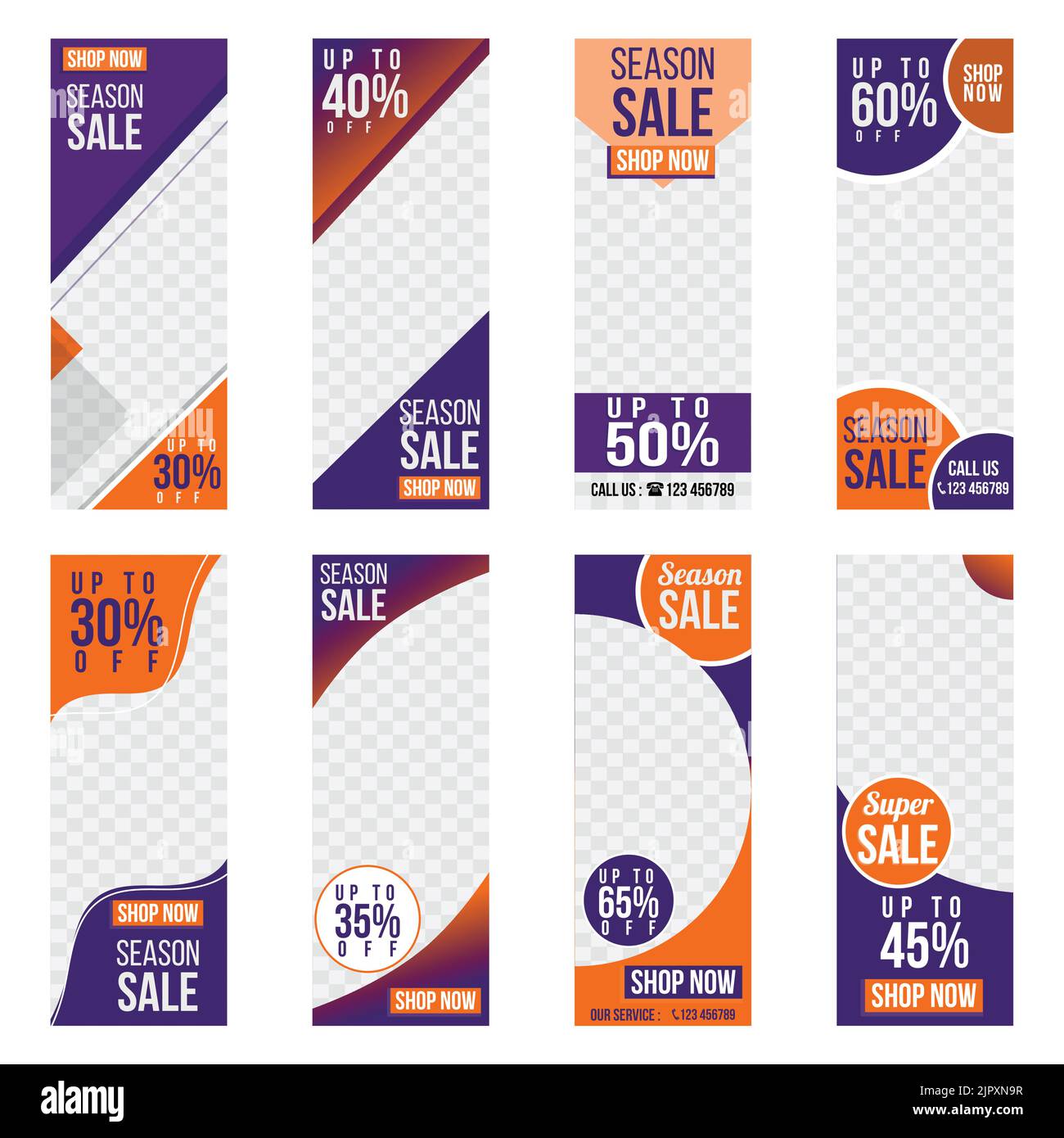 Banner verticale web Immagini Vettoriali Stock - Alamy