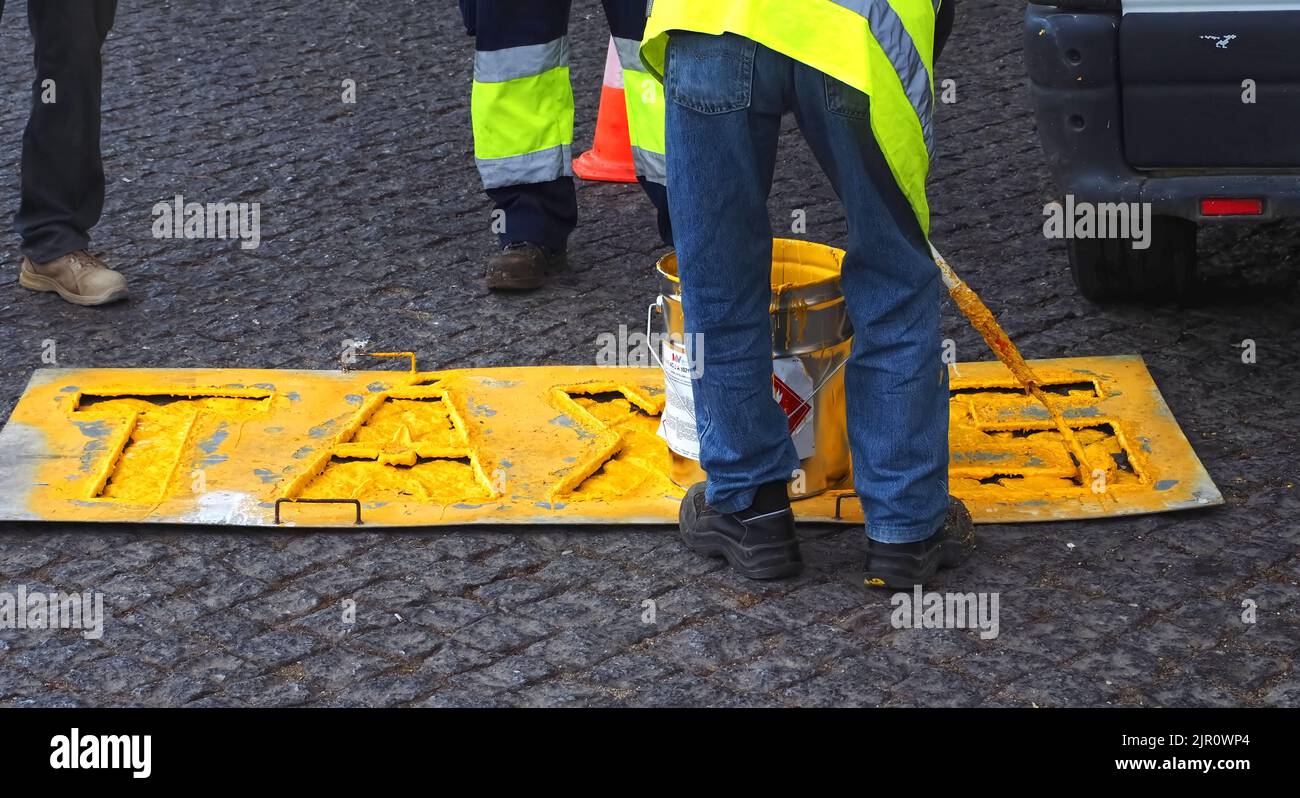 Gruppo di operai stradali immagini e fotografie stock ad alta ...