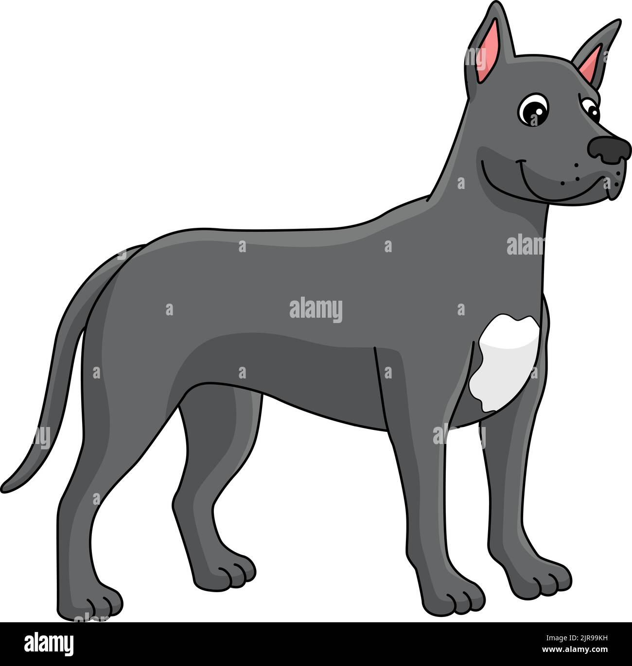 Cartoon illustration great dane dog immagini e fotografie stock ad alta ...