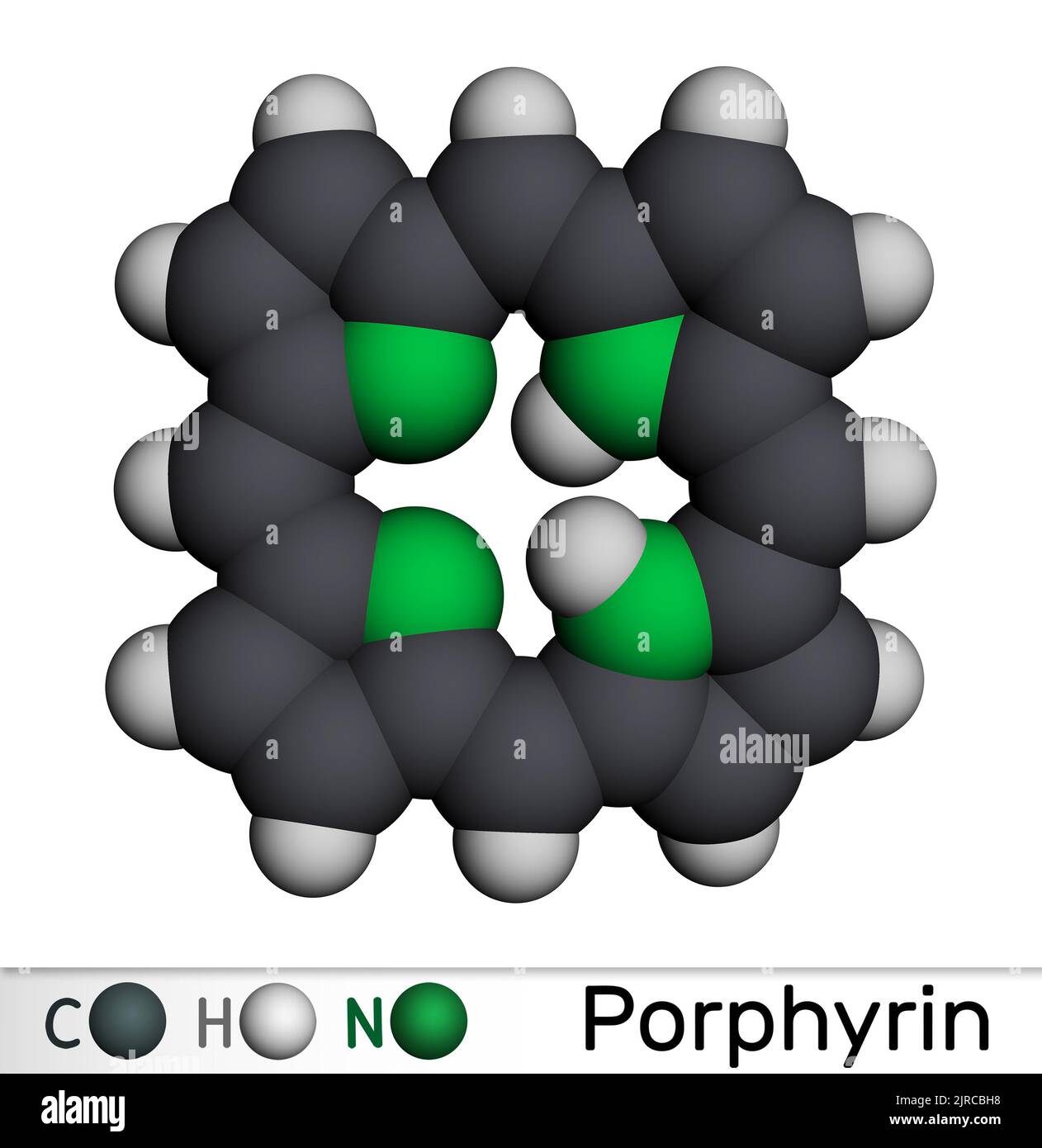 Porfina o porfirina, membro della molecola delle porfirine. È una ...