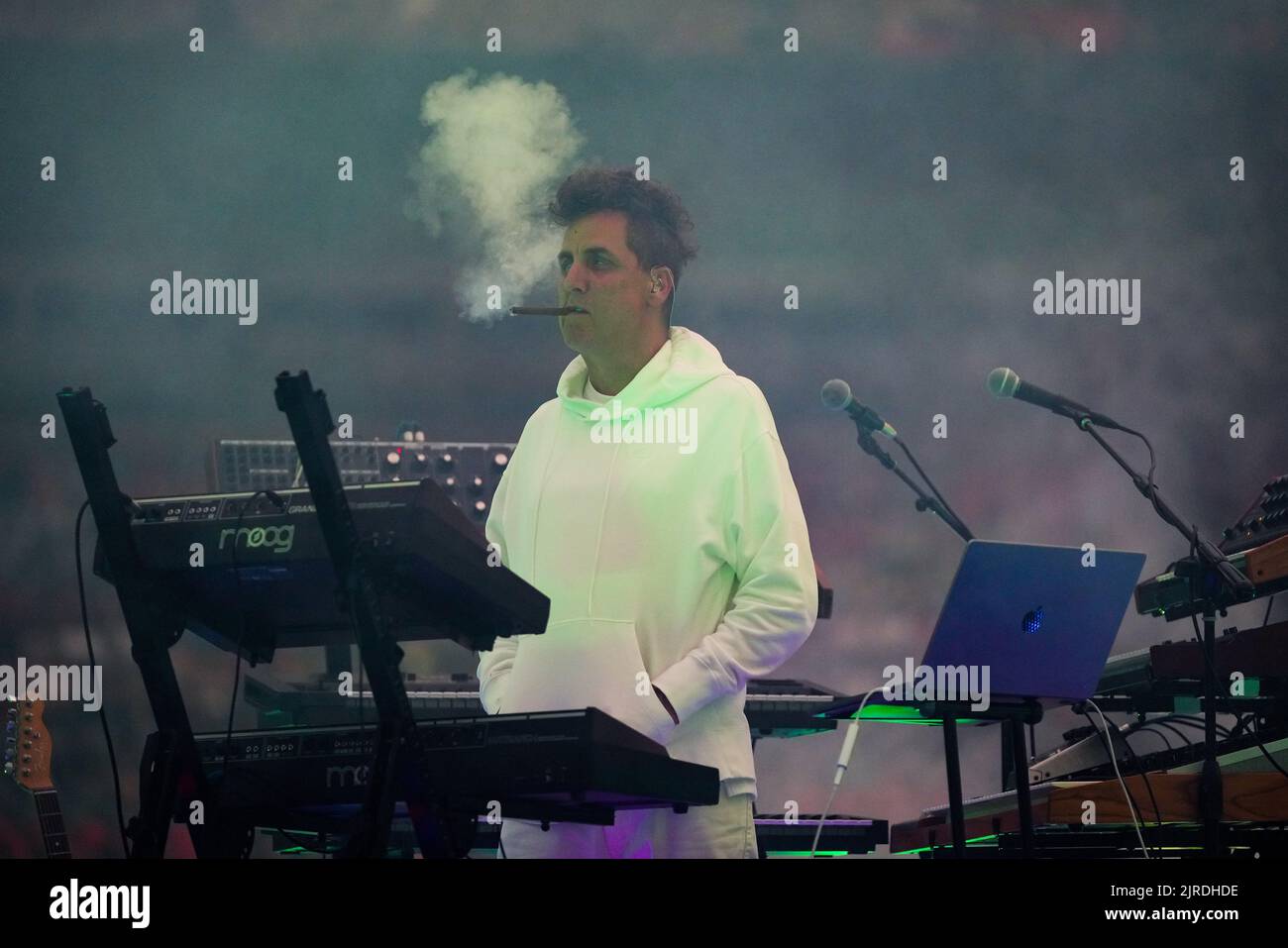 Il produttore musicale Mike Dean si esibisce come uno degli atti di ...