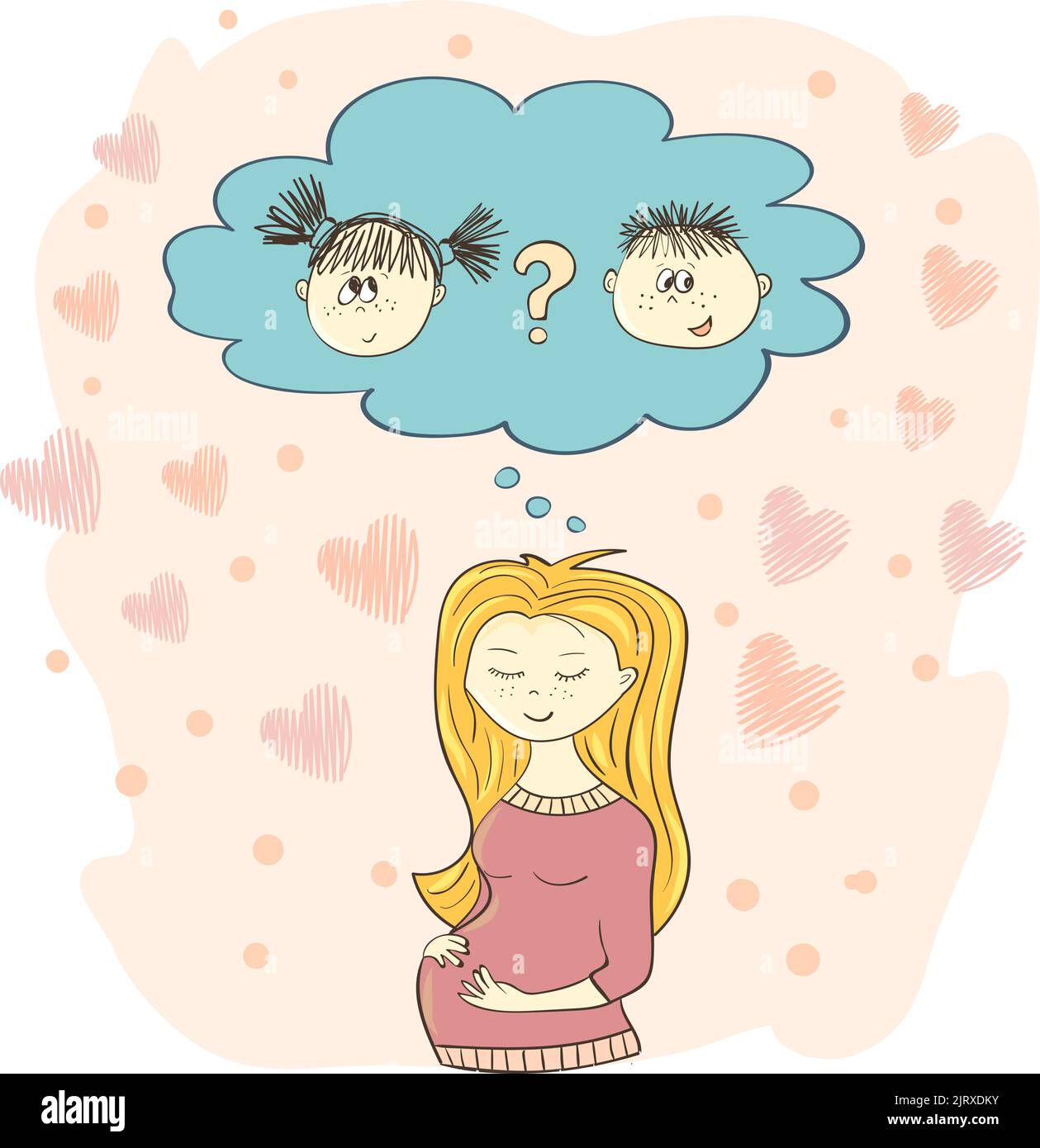 Cartoon pregnant woman Immagini Vettoriali Stock - Alamy