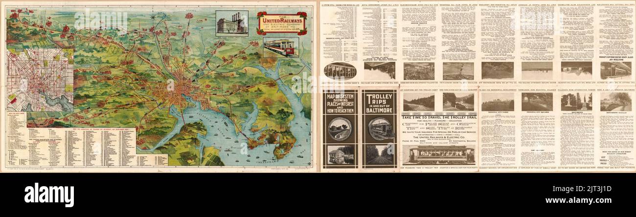 Gite in tram da e per Baltimora - mappa del sistema che mostra i luoghi ...