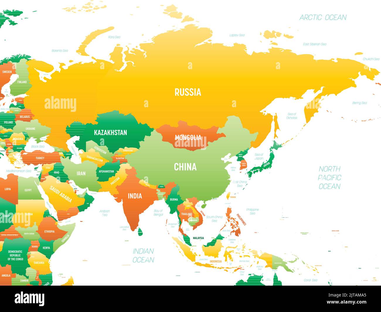 Mappa politica russia asiatica Immagini Vettoriali Stock - Pagina 2 - Alamy