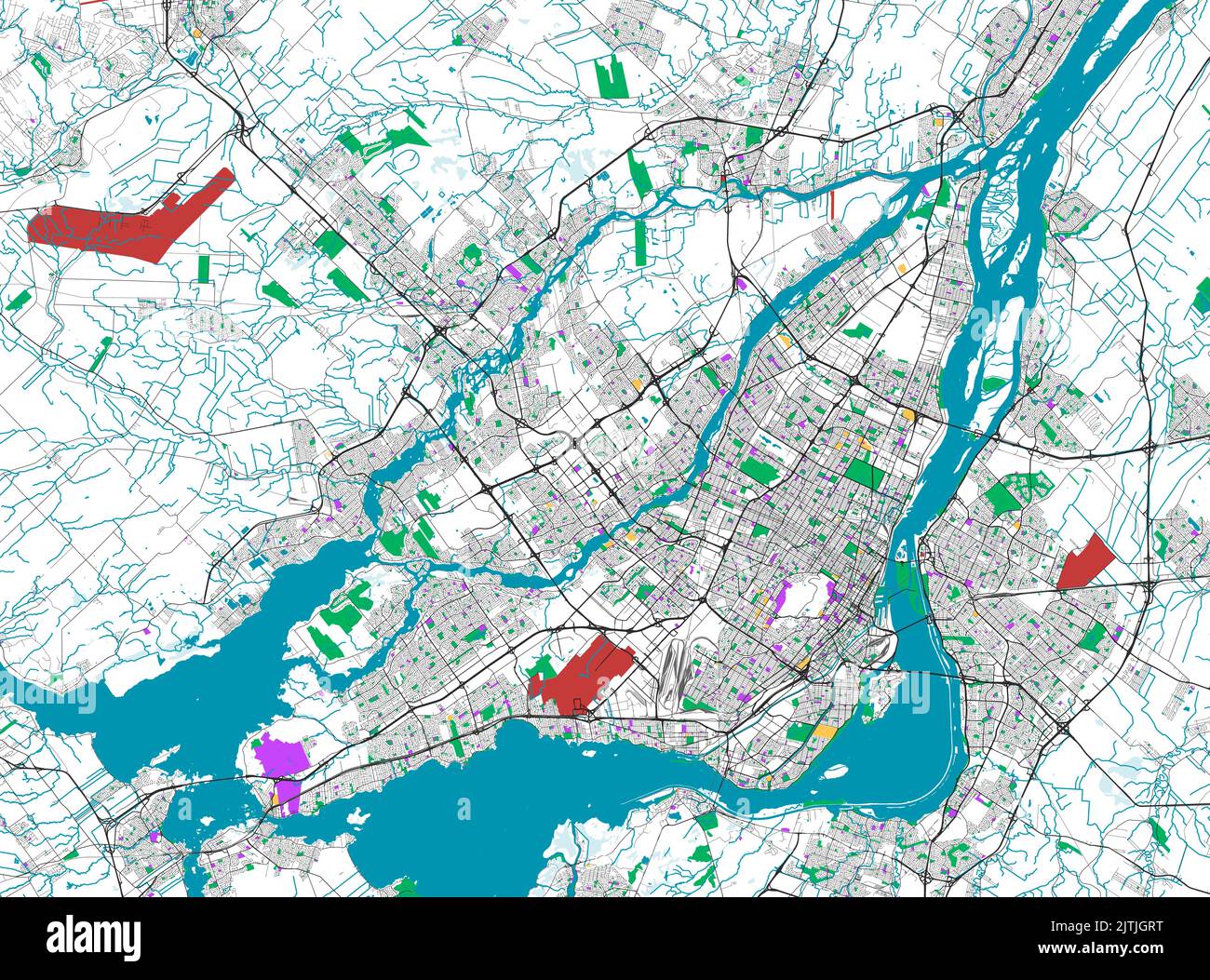 Montreal map Immagini Vettoriali Stock - Alamy