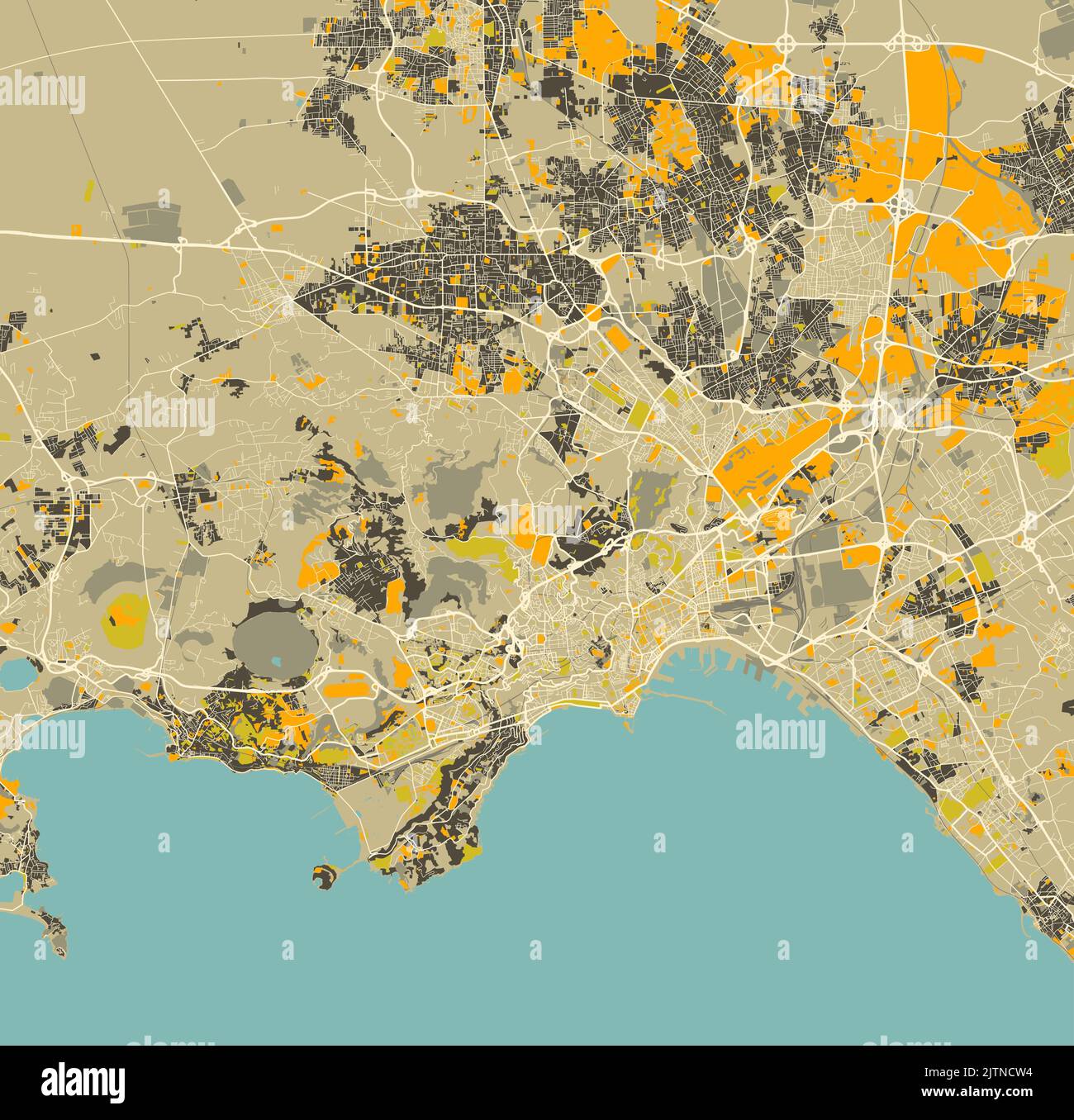 Mappa della città di napoli vettoriale immagini e fotografie stock ad ...