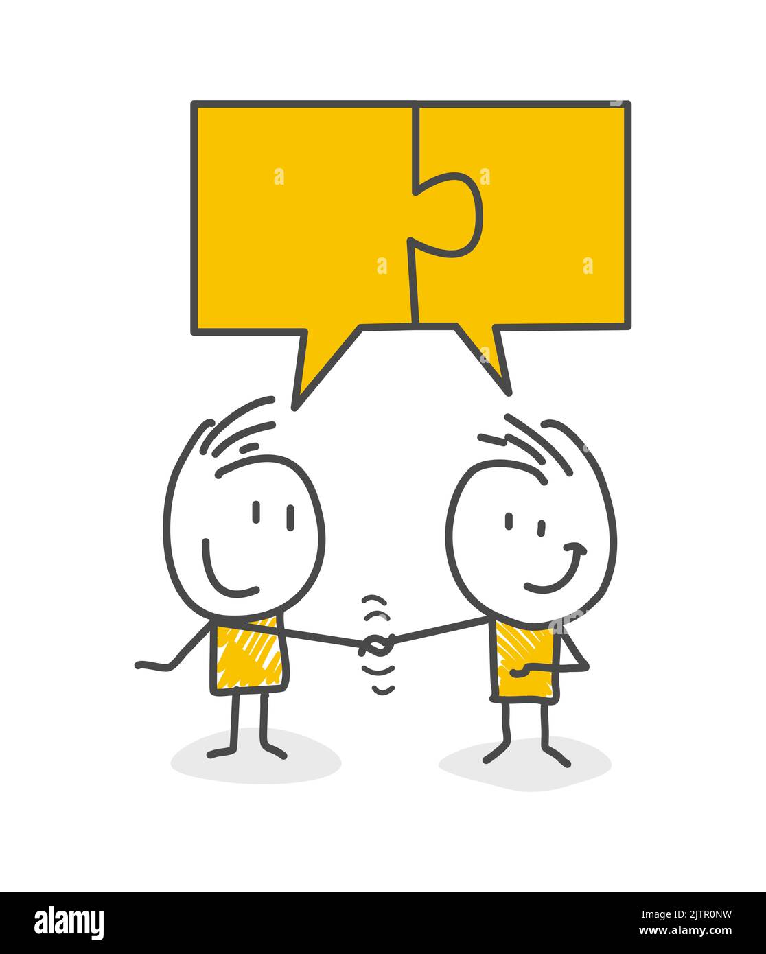 Stick figure friendship concept cartoon immagini e fotografie stock ad ...