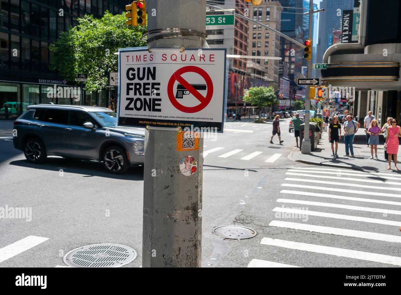 “Gun Free zone” firma germogliare a Times Square a New York giovedì 1 ...