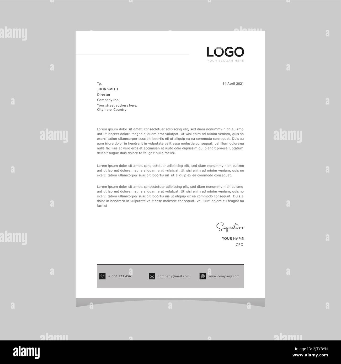 Carta intestata moderna Foto e Immagini Stock in Bianco e Nero - Alamy