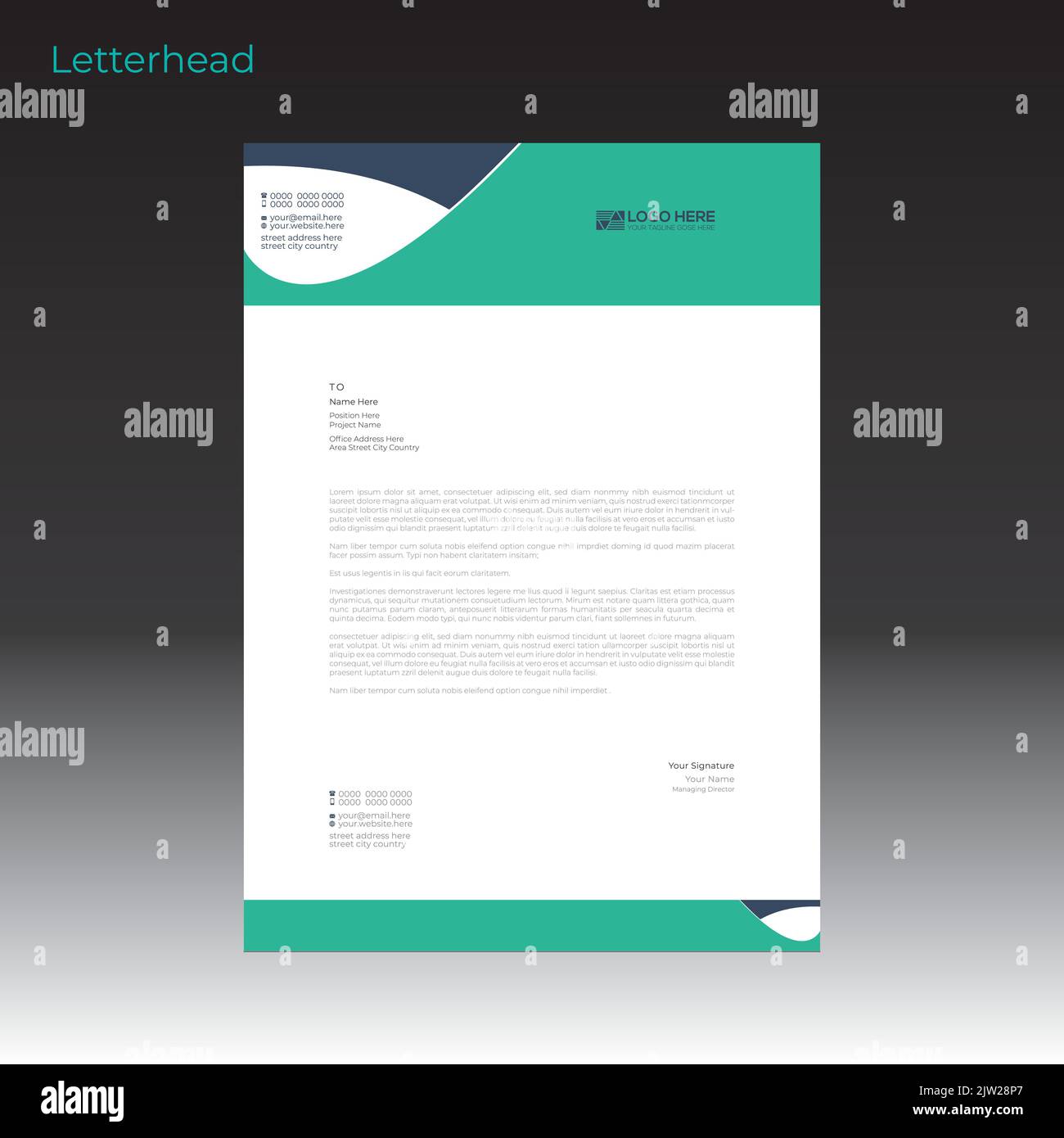 Carta intestata ufficiale Immagini Vettoriali Stock - Alamy