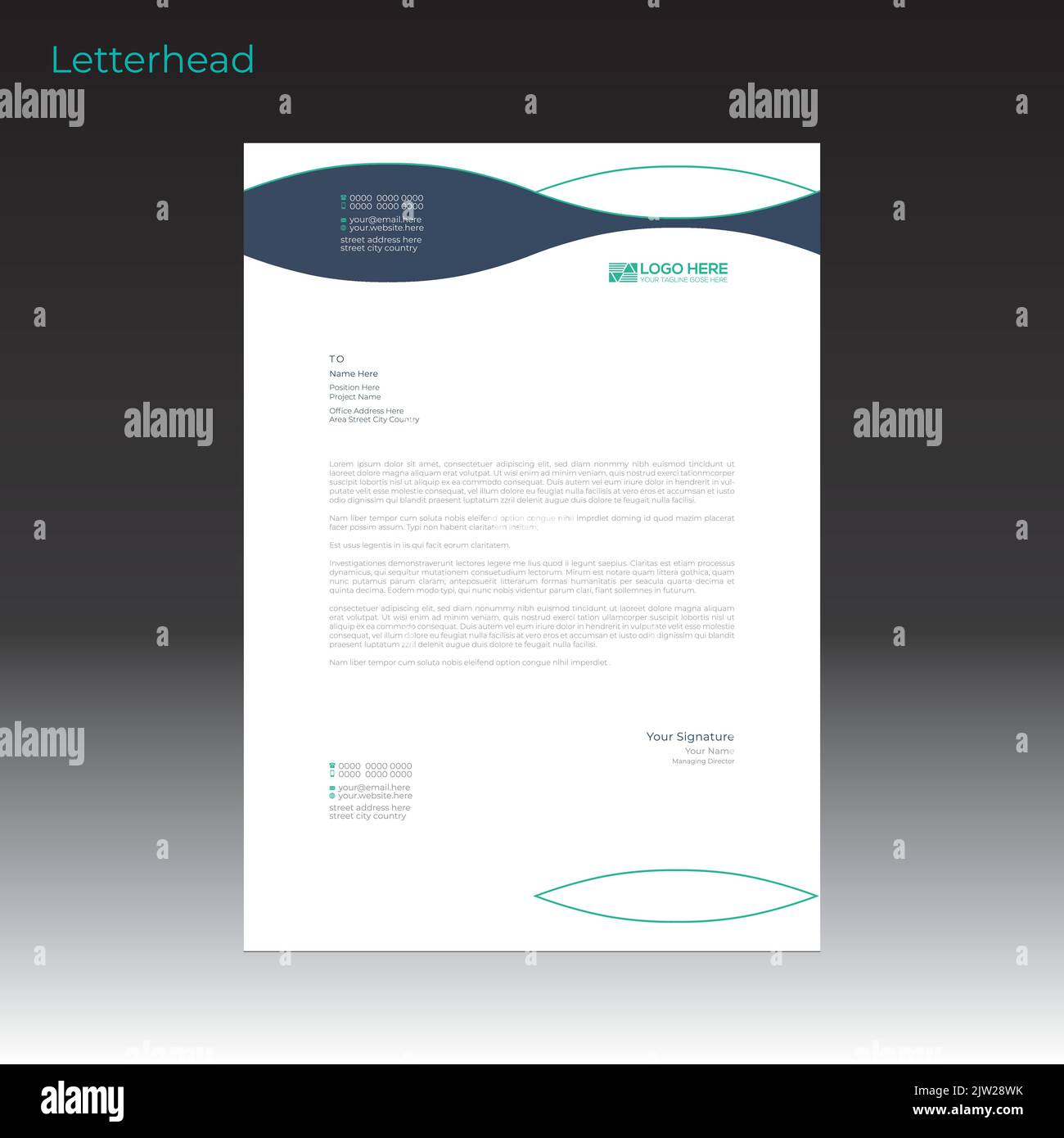 Carta intestata ufficiale Immagini Vettoriali Stock - Alamy