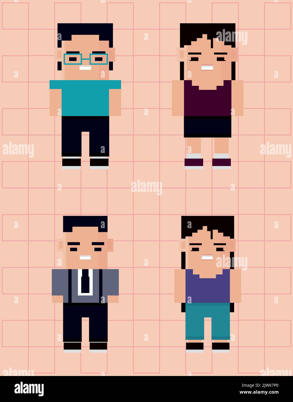 Boy face pixel art immagini e fotografie stock ad alta risoluzione - Alamy