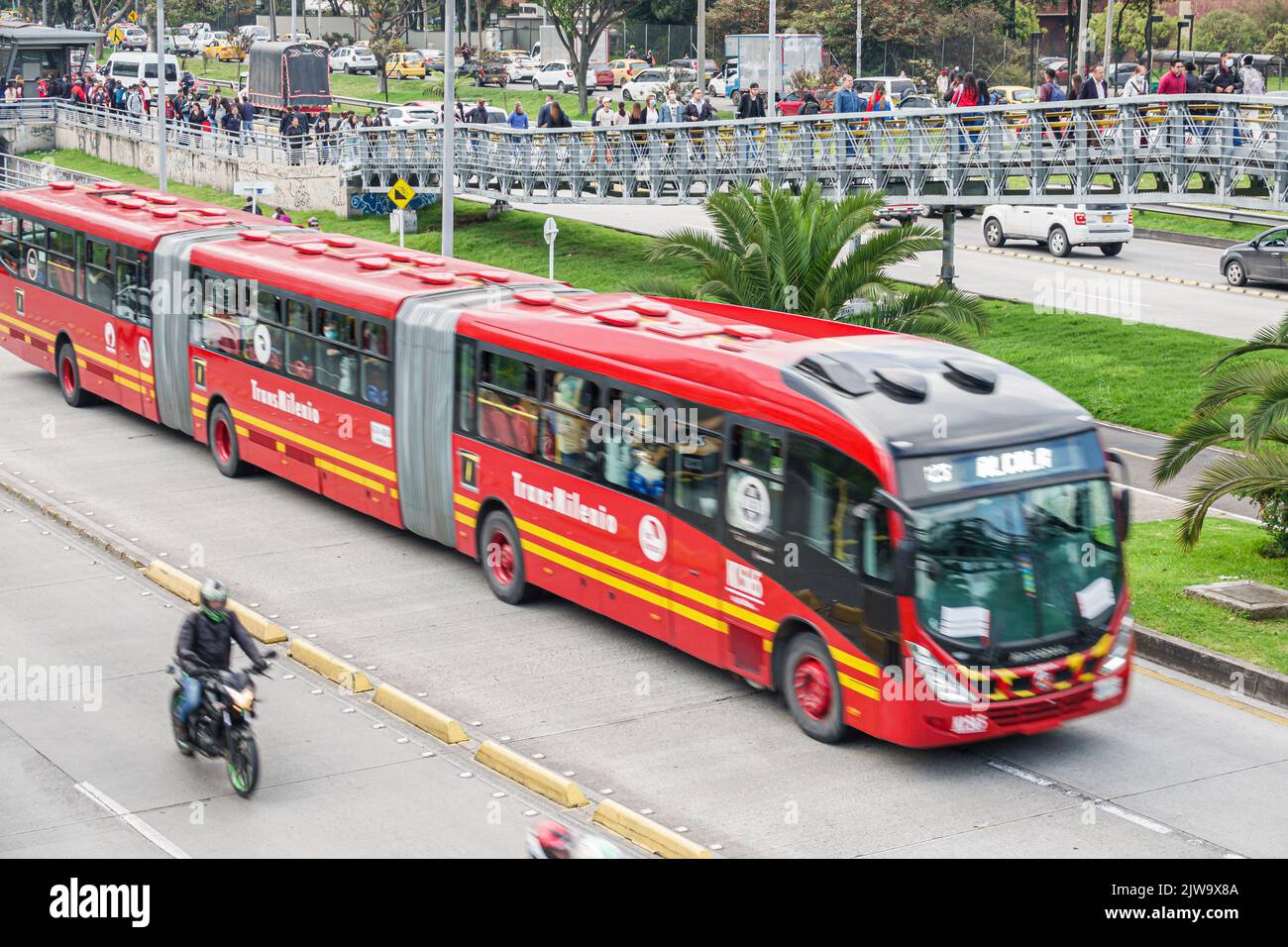 Bogota Colombia, Avenida El Dorado Calle 26, TransMilenio bus sistema ...