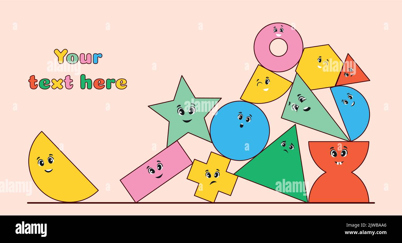 Cartone animato geometrico immagini e fotografie stock ad alta ...