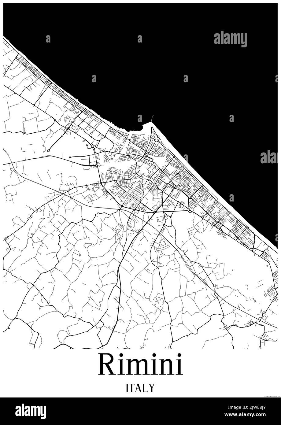 Mappa di rimini Foto e Immagini Stock in Bianco e Nero - Alamy