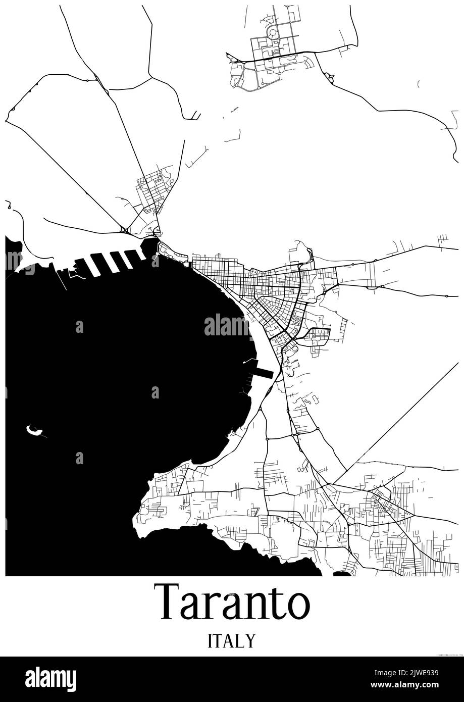 Vettore della mappa di taranto immagini e fotografie stock ad alta ...