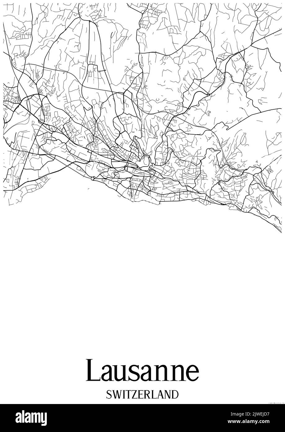 Mappa vettoriale di losanna immagini e fotografie stock ad alta ...