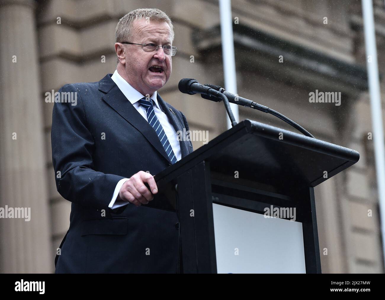 Il capo del Comitato Olimpico Australiano John Coates parla dopo che l ...