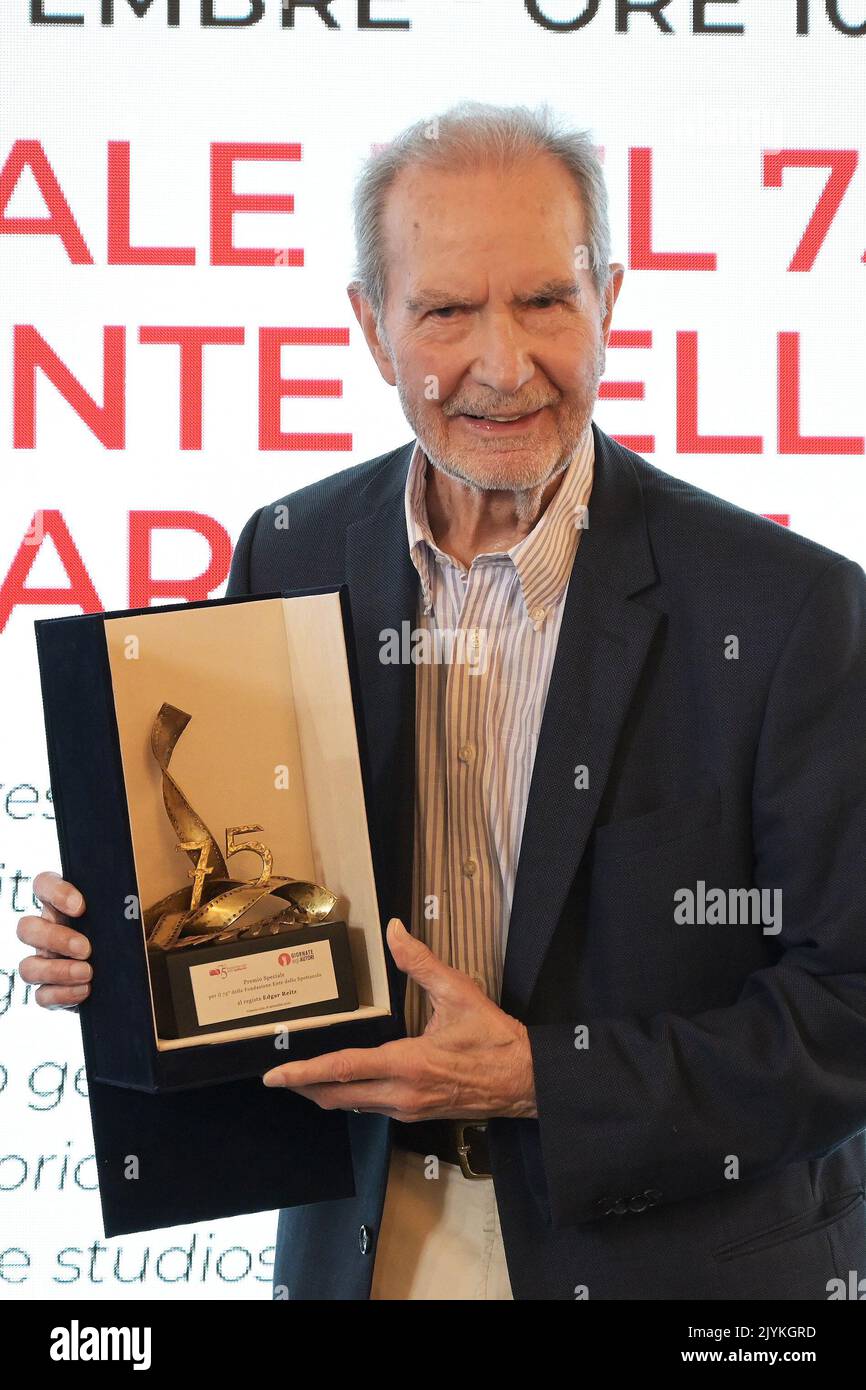 08 settembre 2022, Italia, Venedig: Il regista tedesco Edgar Reitz ...