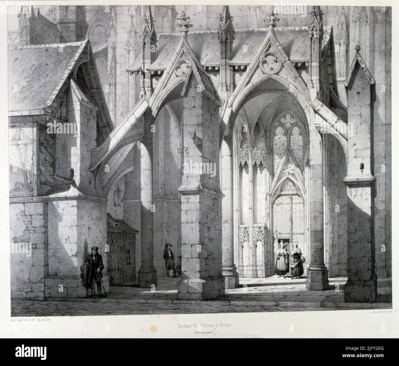 Disegno della Basilica di San Urbano di Troyes (Basilica di San Urbano ...