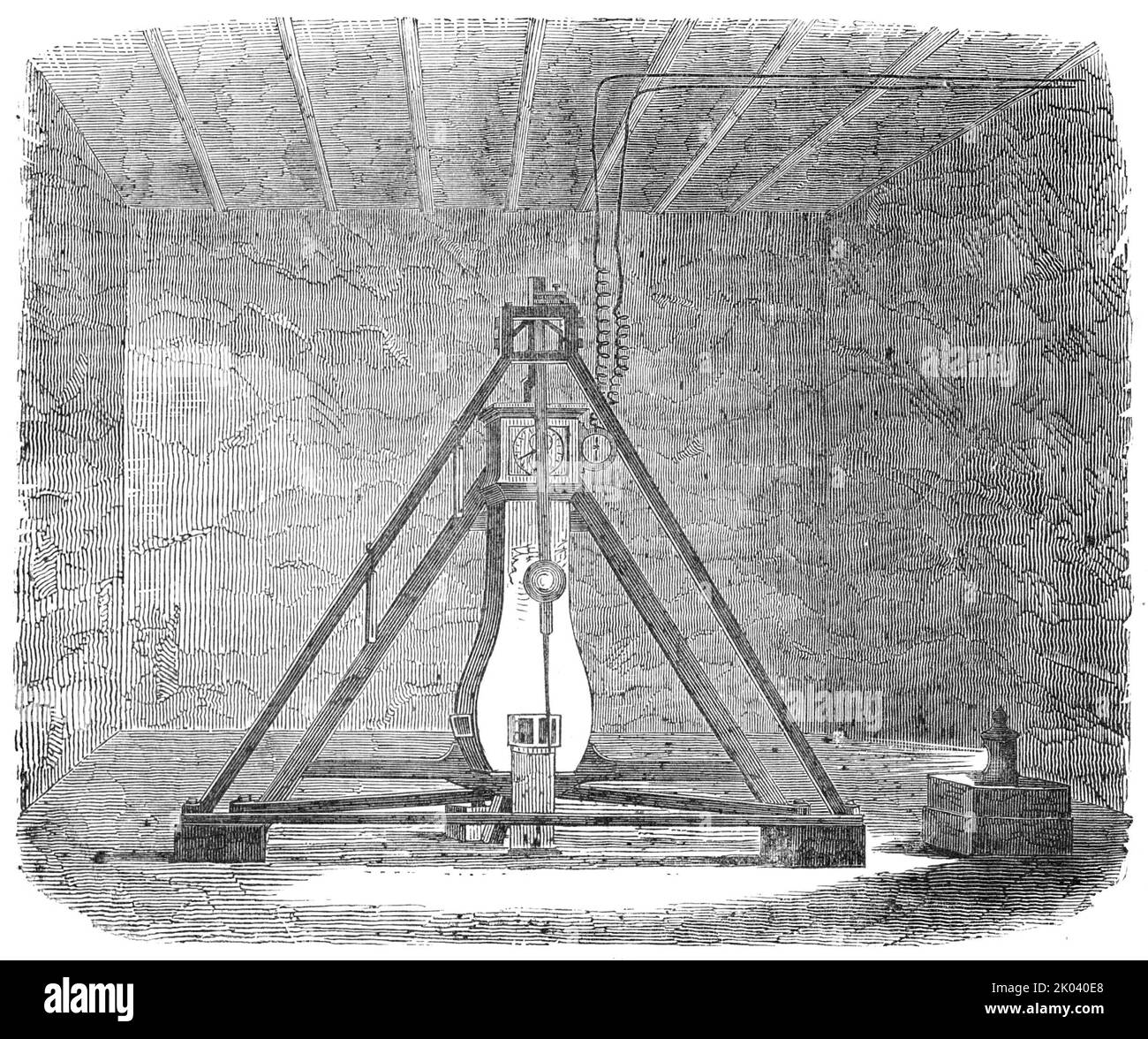 Pendolo-Camera alla base del carbone-Pit di Harton, 1854. Sperimentate ...