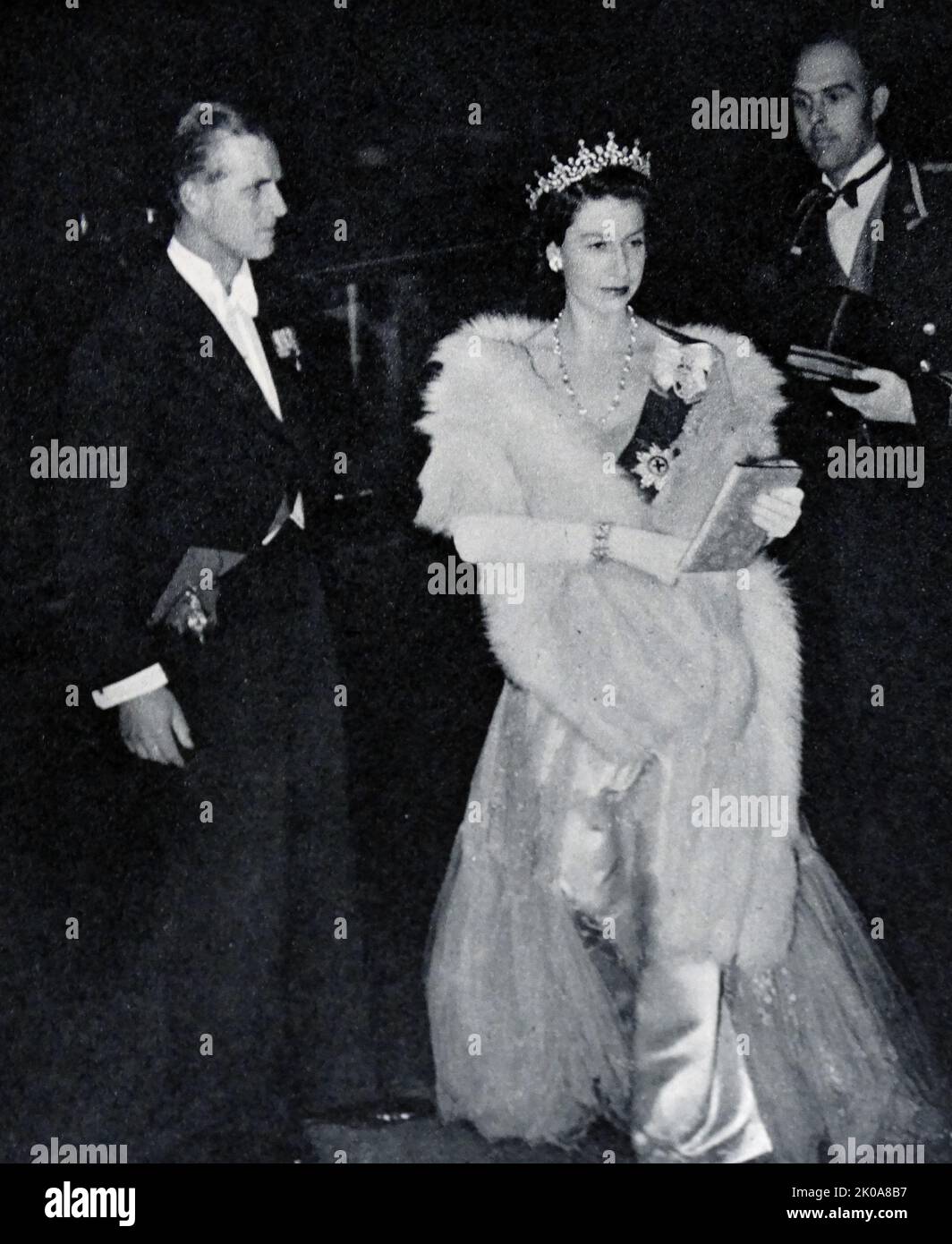 Principessa Elisabetta con il Duca di Edimburgo. Elizabeth II ...