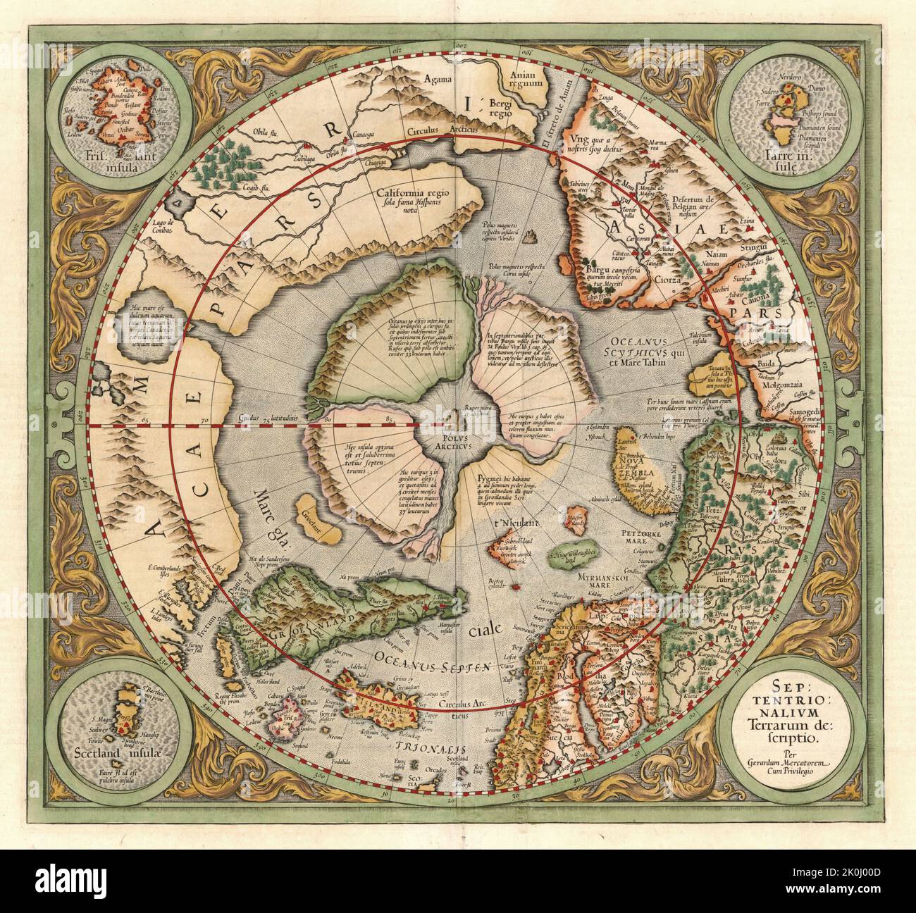 Mappa vintage del polo nord immagini e fotografie stock ad alta ...