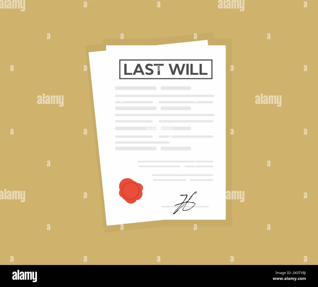 Contratto di morte Immagini Vettoriali Stock - Alamy