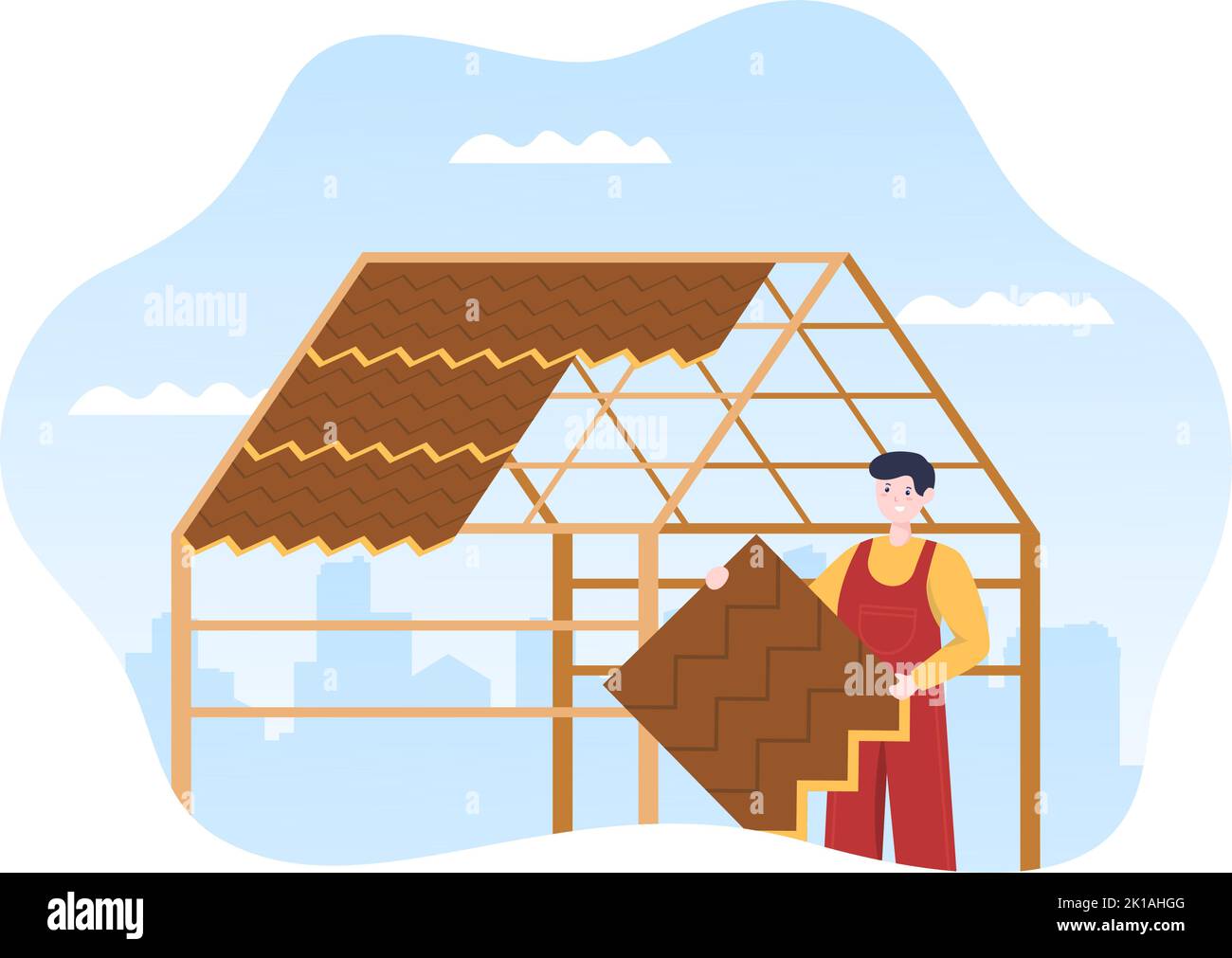 Zinc roof Immagini Vettoriali Stock - Alamy