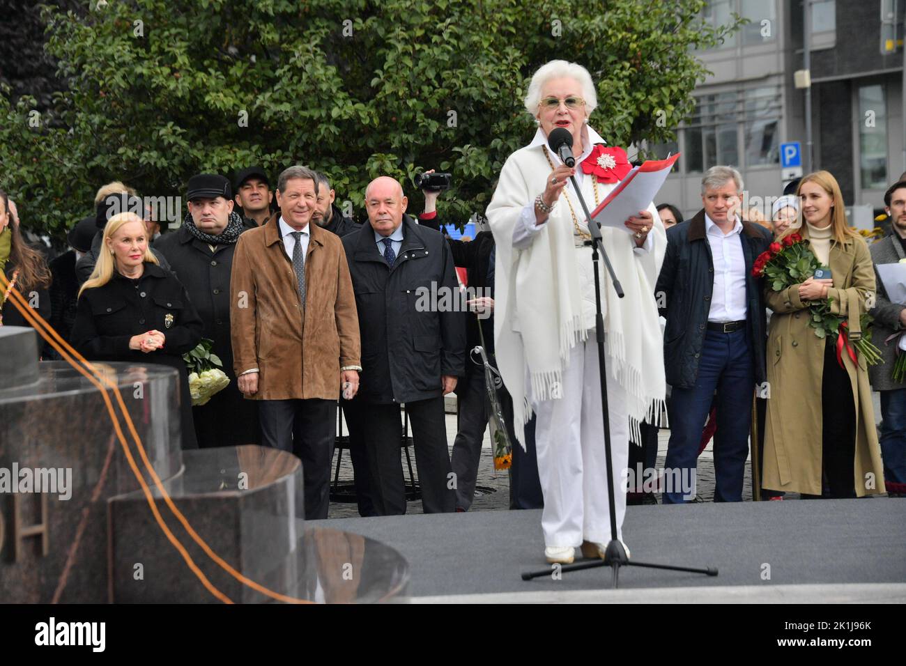 Mosca. L'annunciatore della televisione centrale di Gosteleradio dell ...