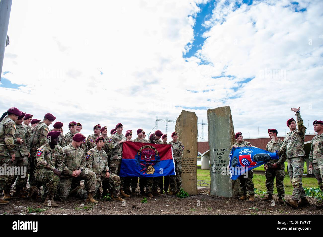 I soldati della 82nd° Divisione Airbone posano per i media davanti al ...