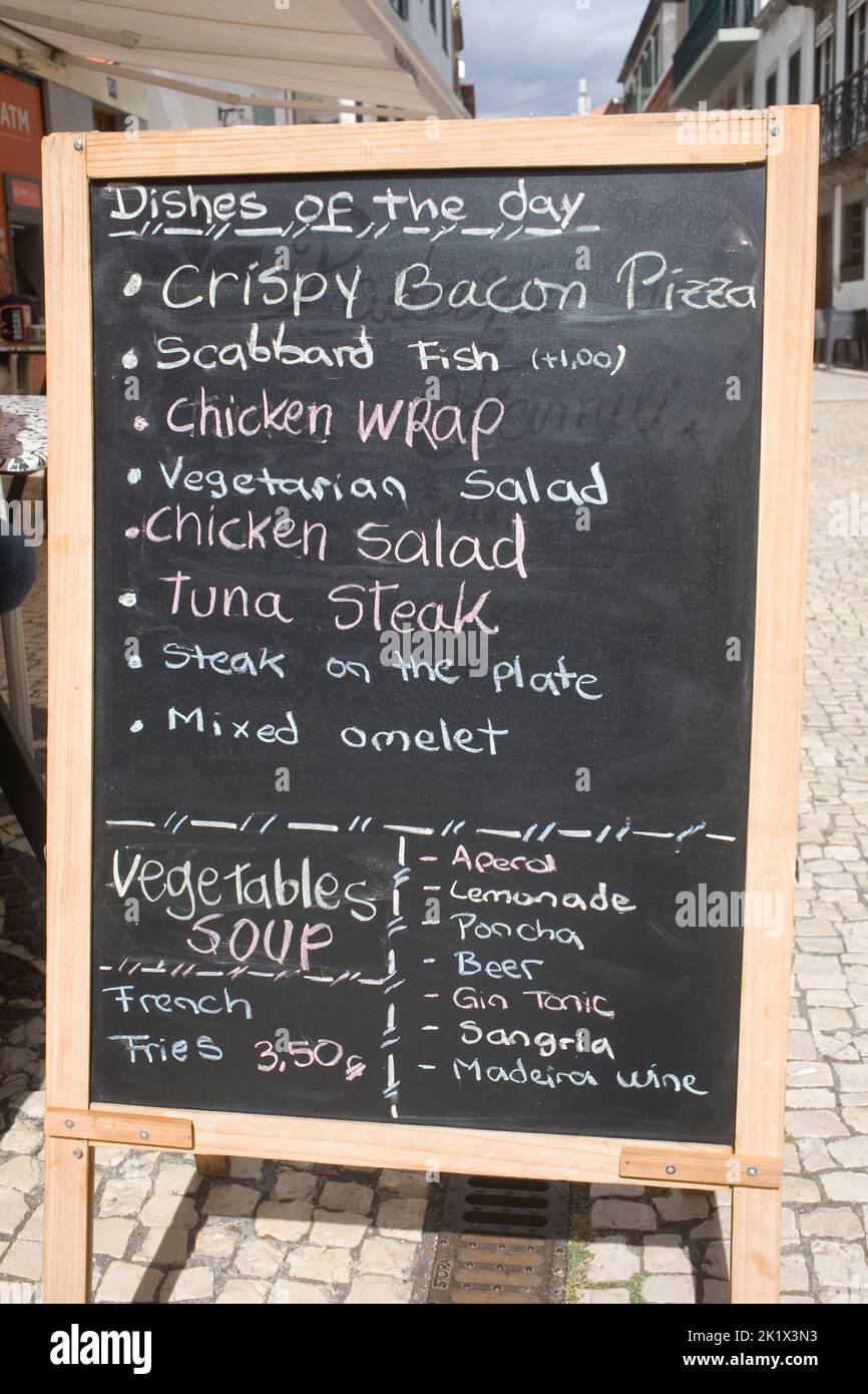 Menu in inglese immagini e fotografie stock ad alta risoluzione - Alamy
