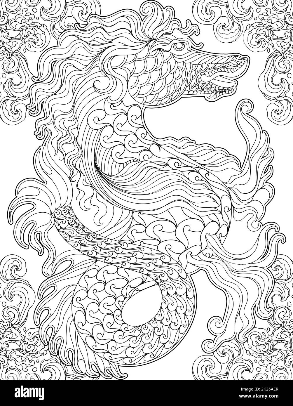 Libro da colorare drago immagini e fotografie stock ad alta risoluzione ...