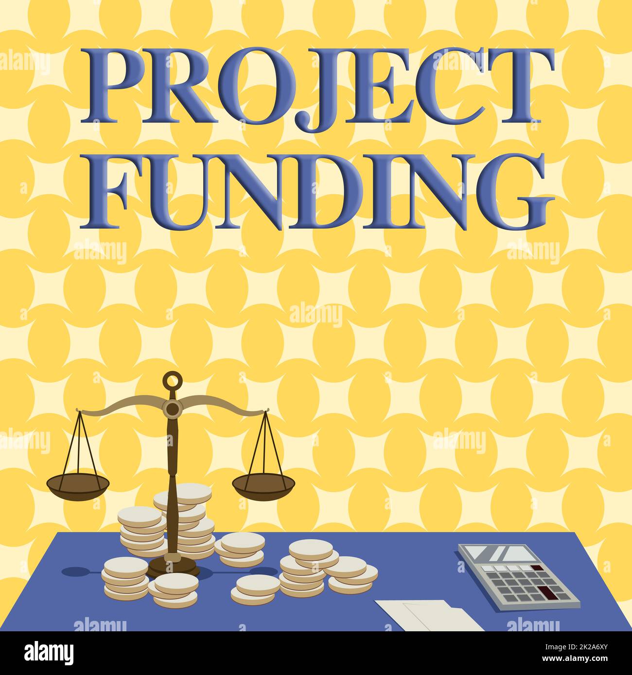 Scrittura a mano segno Project Funding. Idea di business pagare per ...