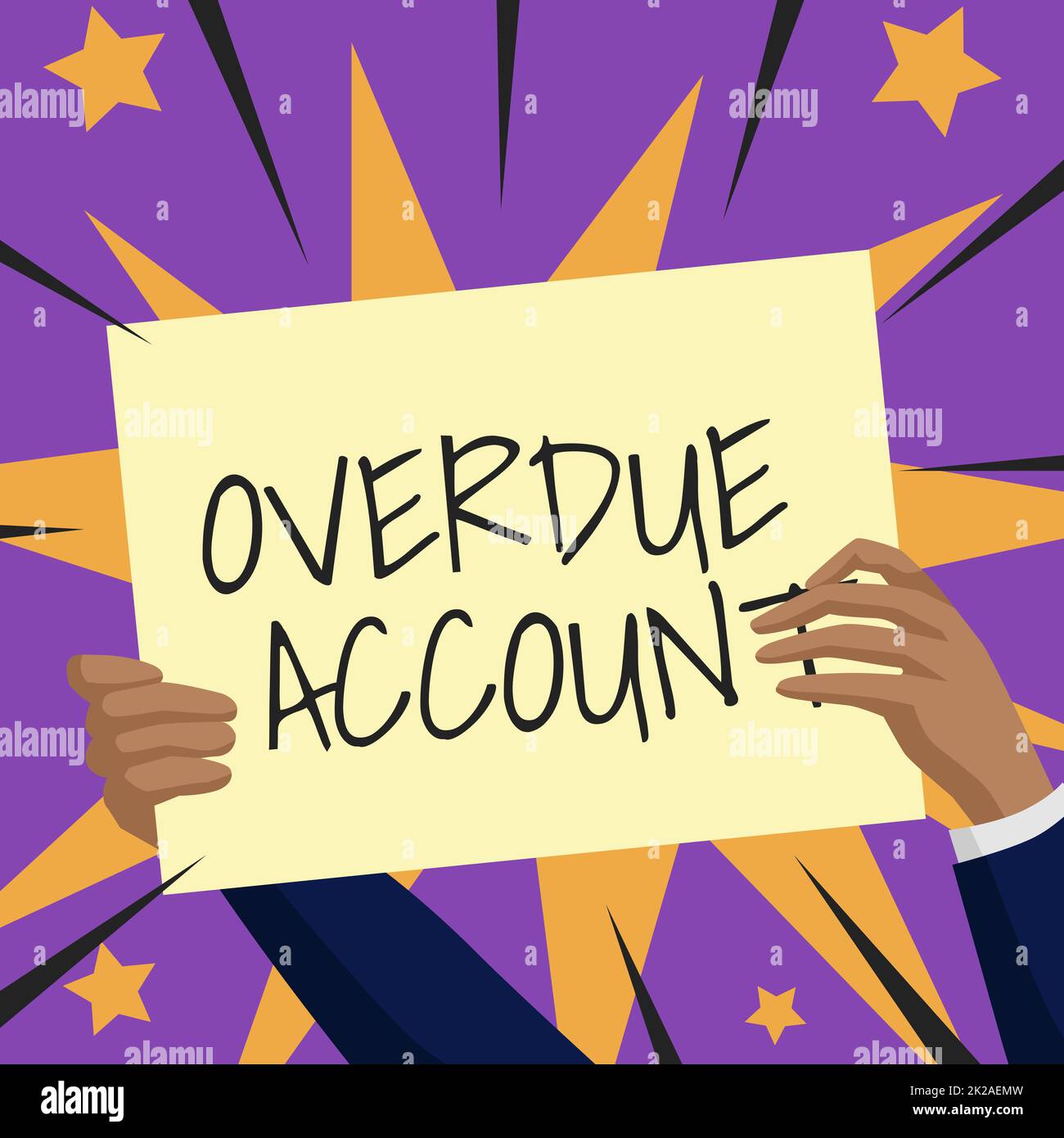 Didascalia concettuale account scaduto. Prestiti di approccio di affari ...