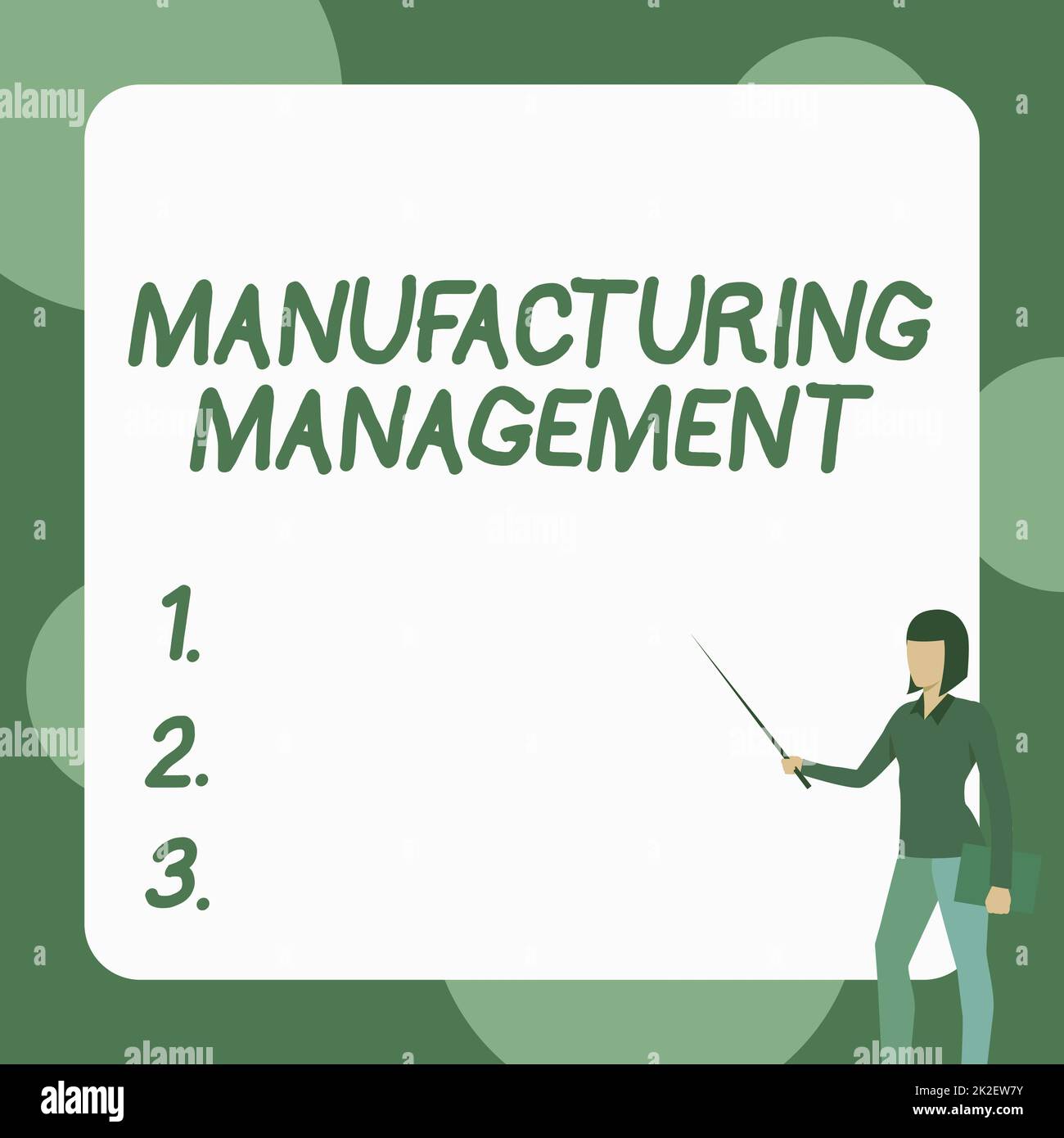 Ispirazione che mostra il segno Manufacturing Management. Metodi di ...