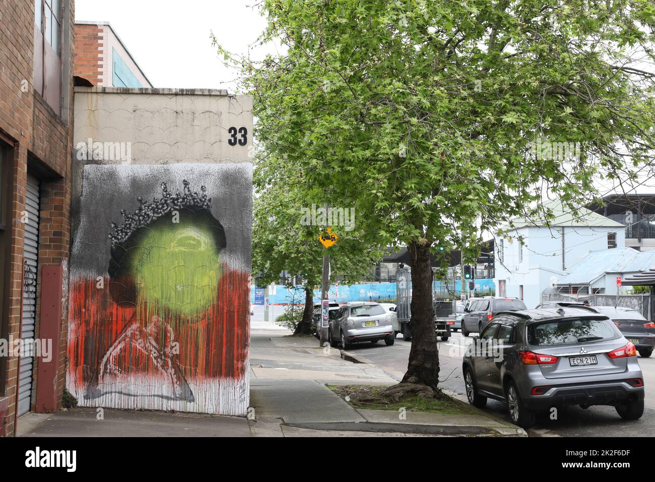 Sydney, Australia. 23rd settembre 2022. Un murale alla Regina dell ...