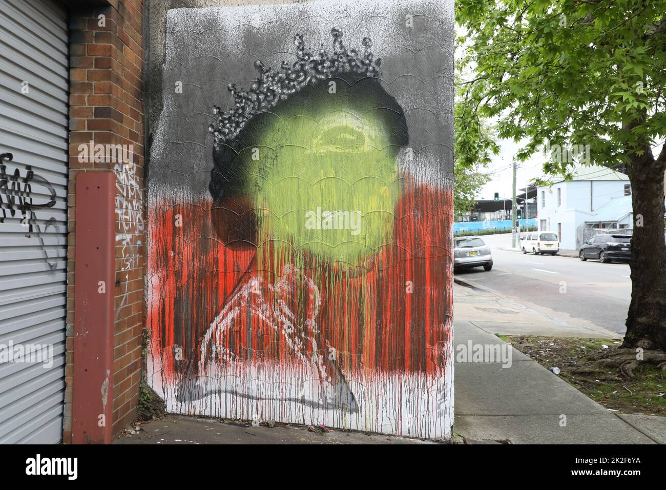 Sydney, Australia. 23rd settembre 2022. Un murale alla Regina dell ...