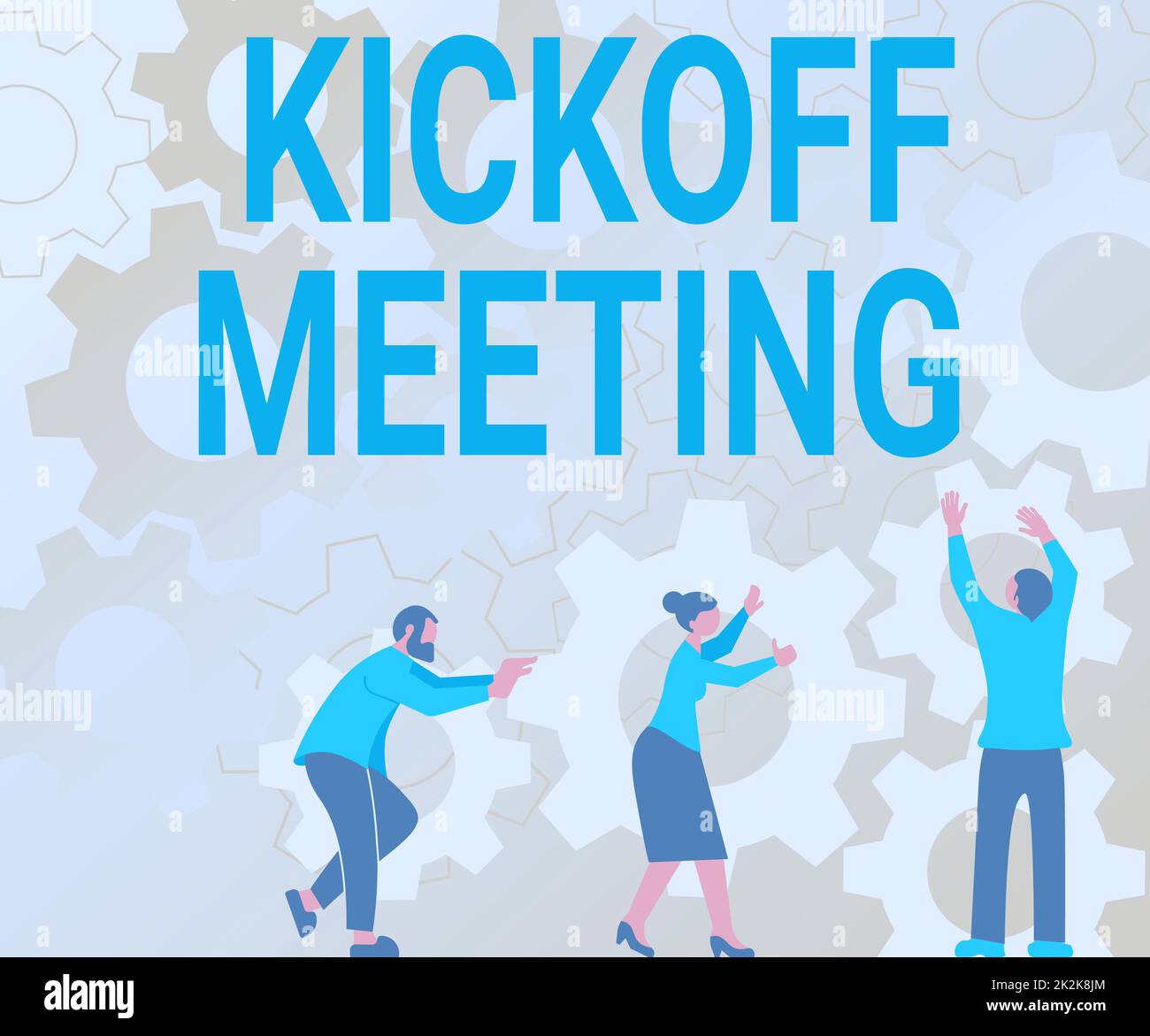 Ispirazione mostrando segno Kickoff Meeting. Business Concept ...