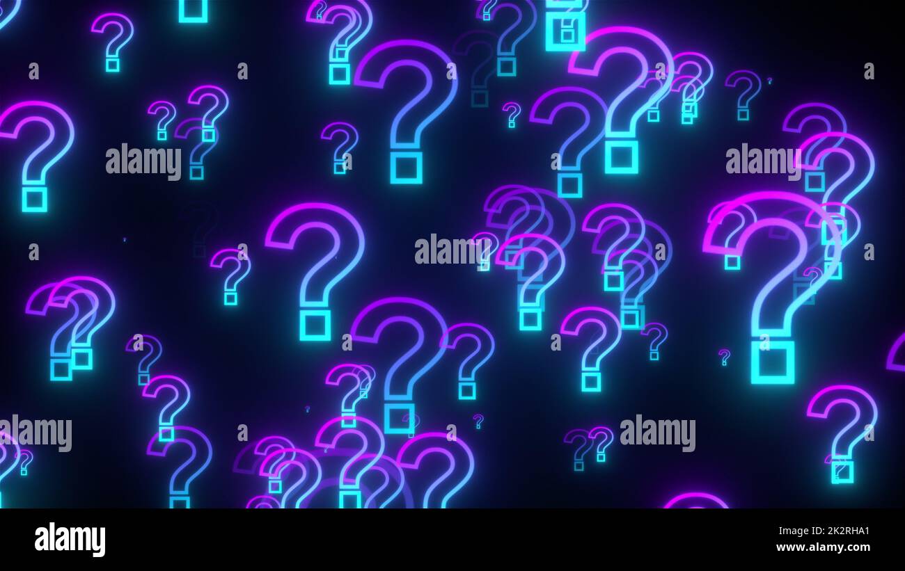 Signo de interrogación de neón immagini e fotografie stock ad alta ...