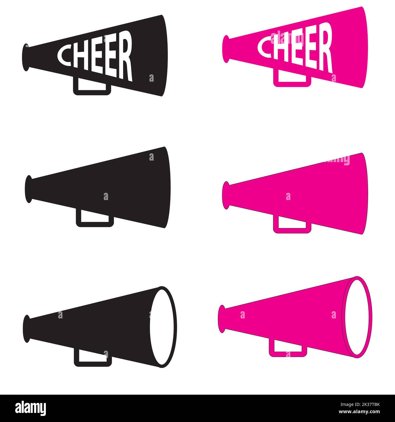 Cheers Megaphone icona su sfondo bianco. Cartello Bullhorn. Simbolo ...