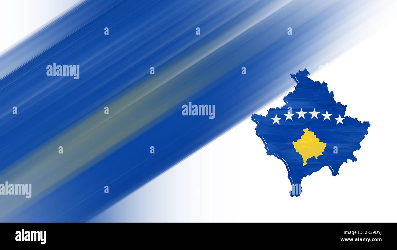 Mappa del Kosovo, mappa della bandiera, sfondo colori nazionali Foto stock - Alamy