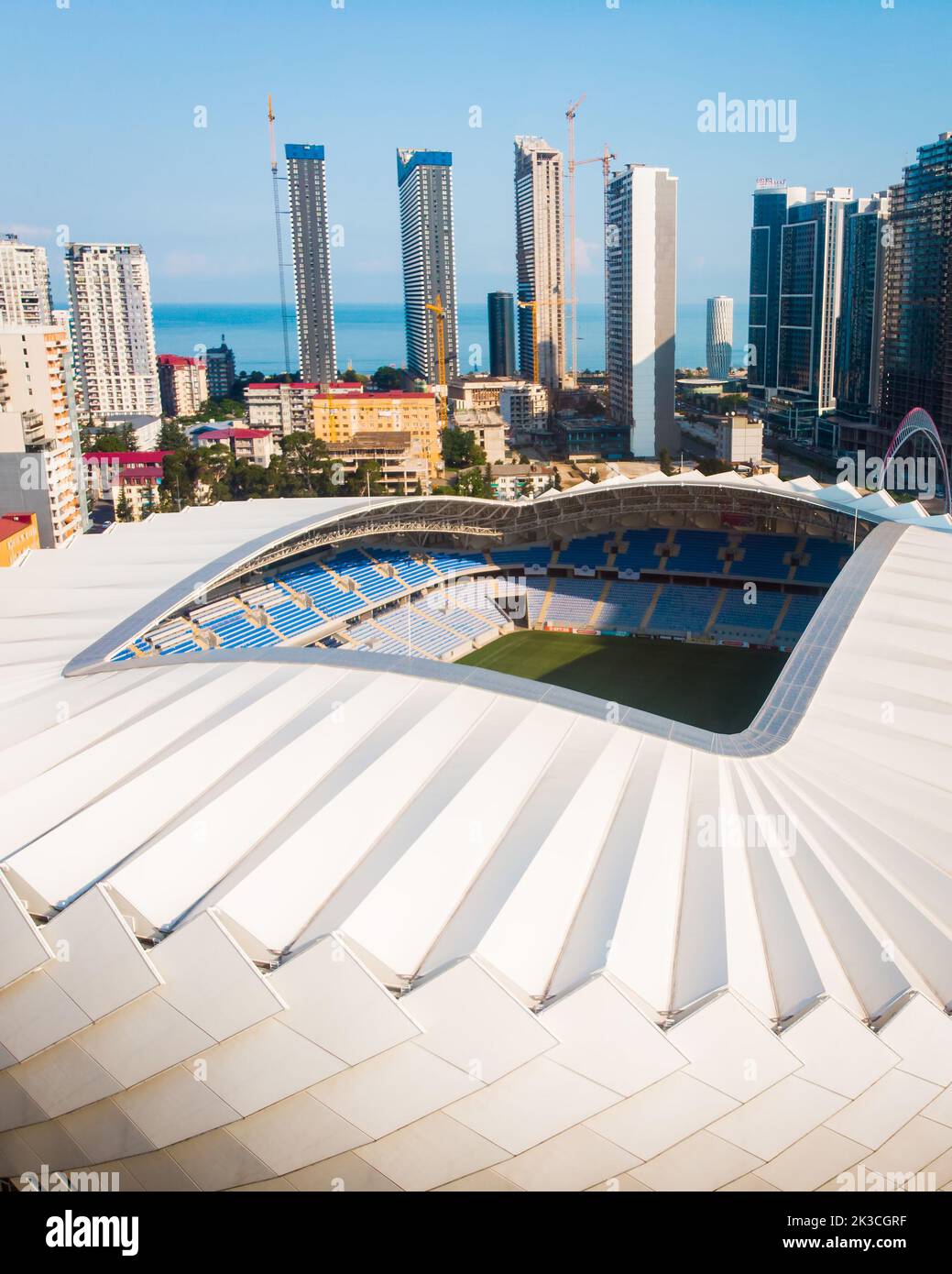Batumi, Georgia - 4th agosto, 2022 : Panoramica aerea squadra di calcio ...