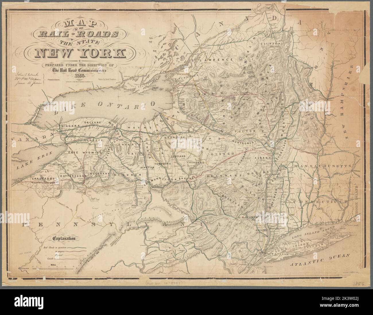 Mappa delle ferrovie dello stato di New York Mappa delle ferrovie dello stato di New York Clark ...