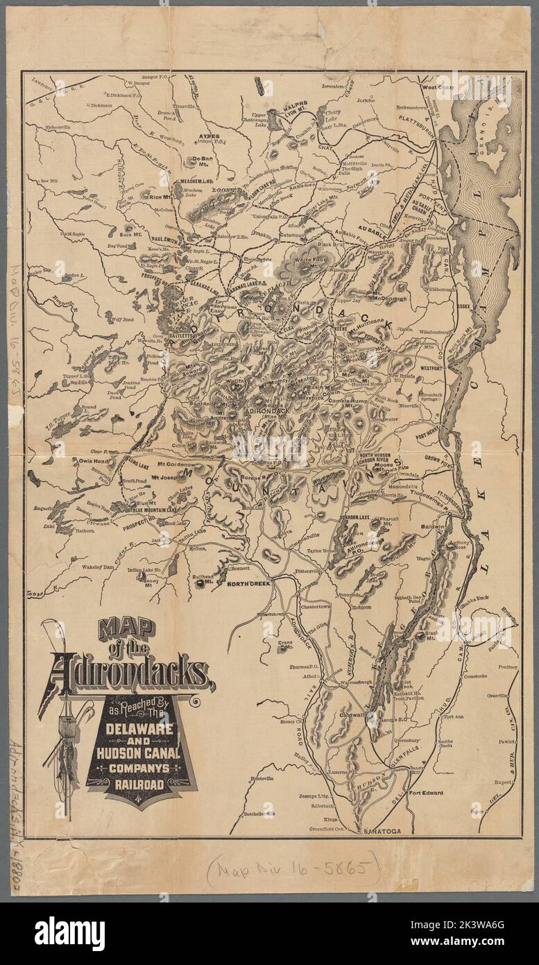 Map of the adirondacks immagini e fotografie stock ad alta risoluzione ...